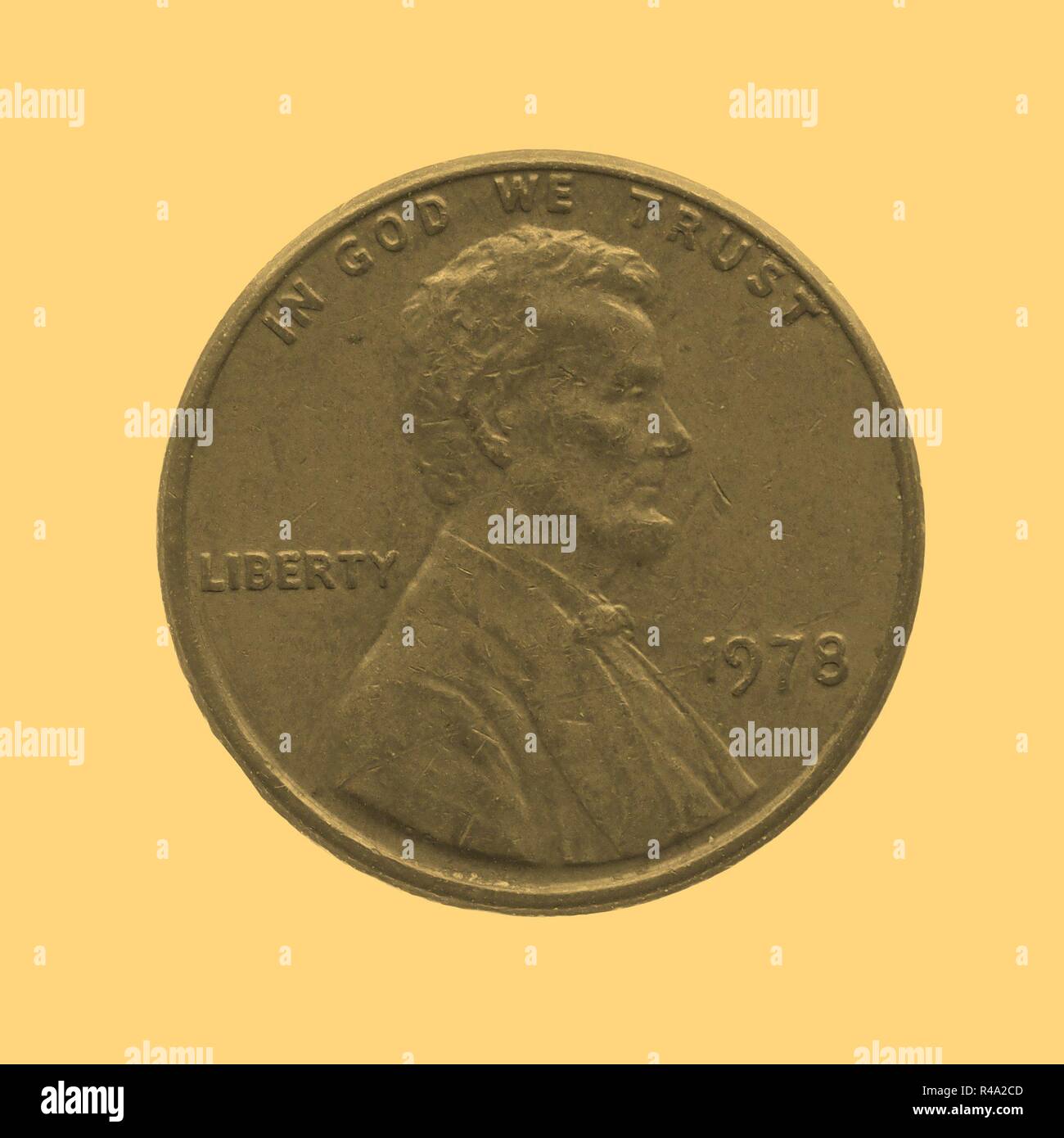 Coin isolated - vintage Stock Photo - Alamy