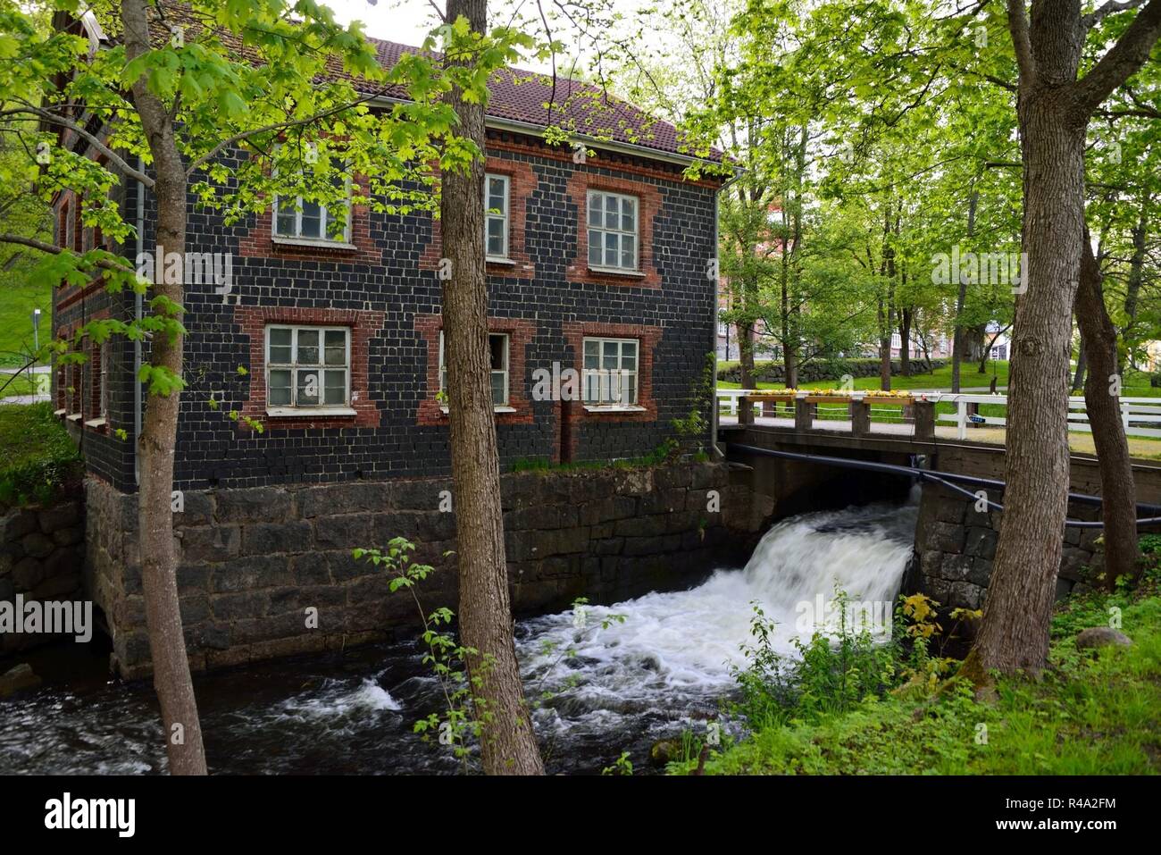 Old watermill and a small bridge Stock Photo - Alamy