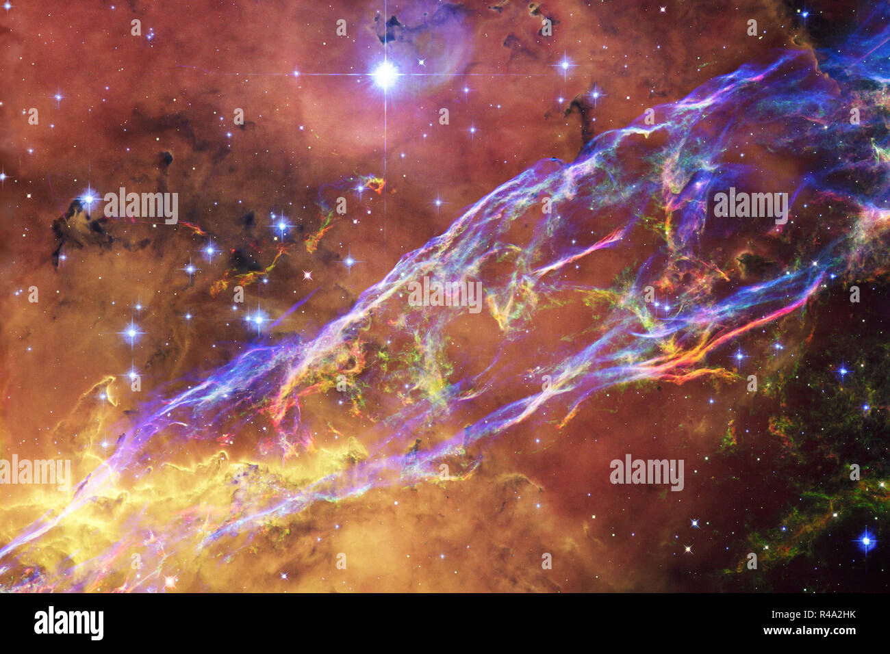 Awesome beautiful nebula somewhere in outer space. Elements of this ...