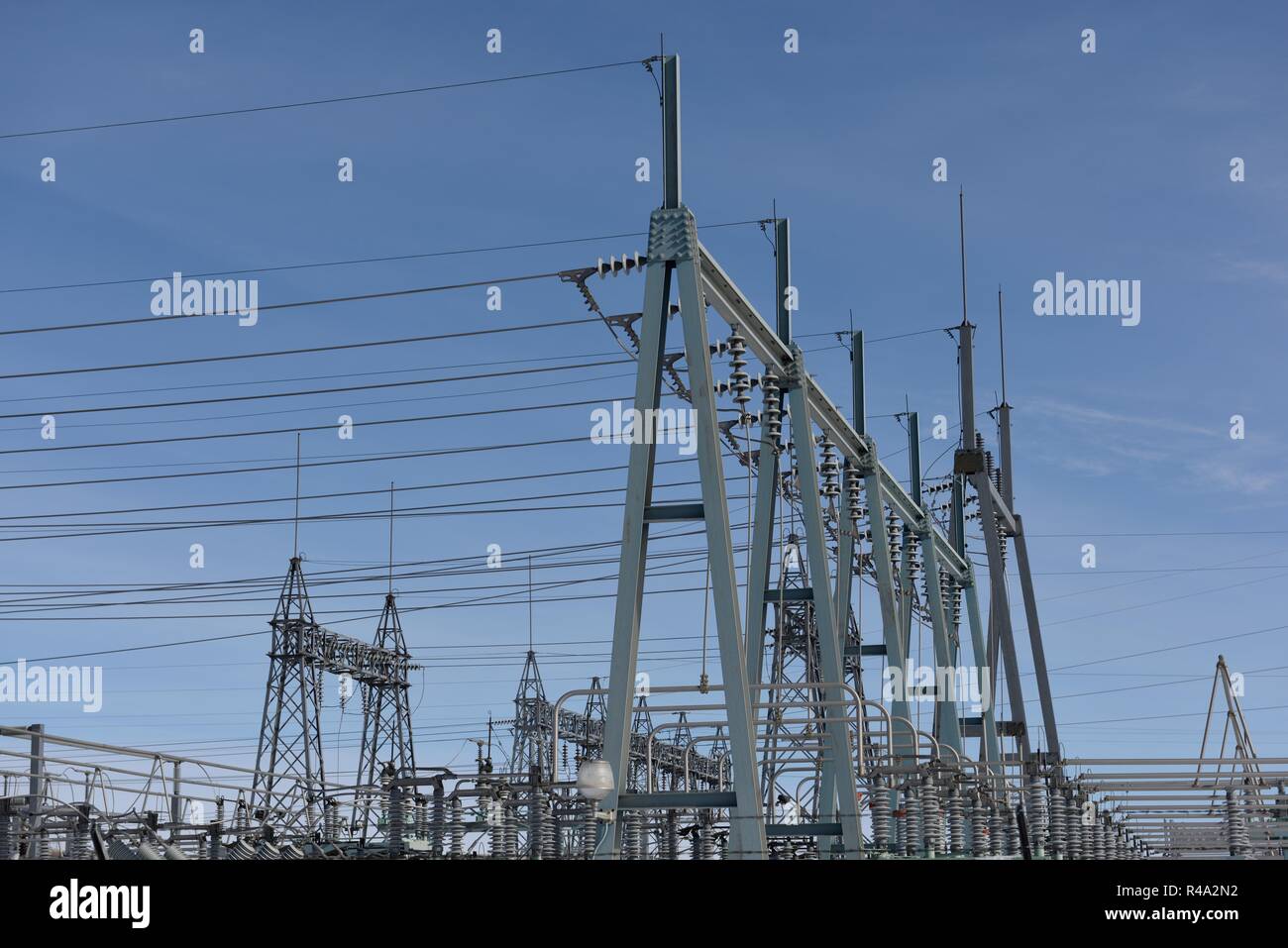 Public utilities, electrical grid infrastructure, high voltage ...