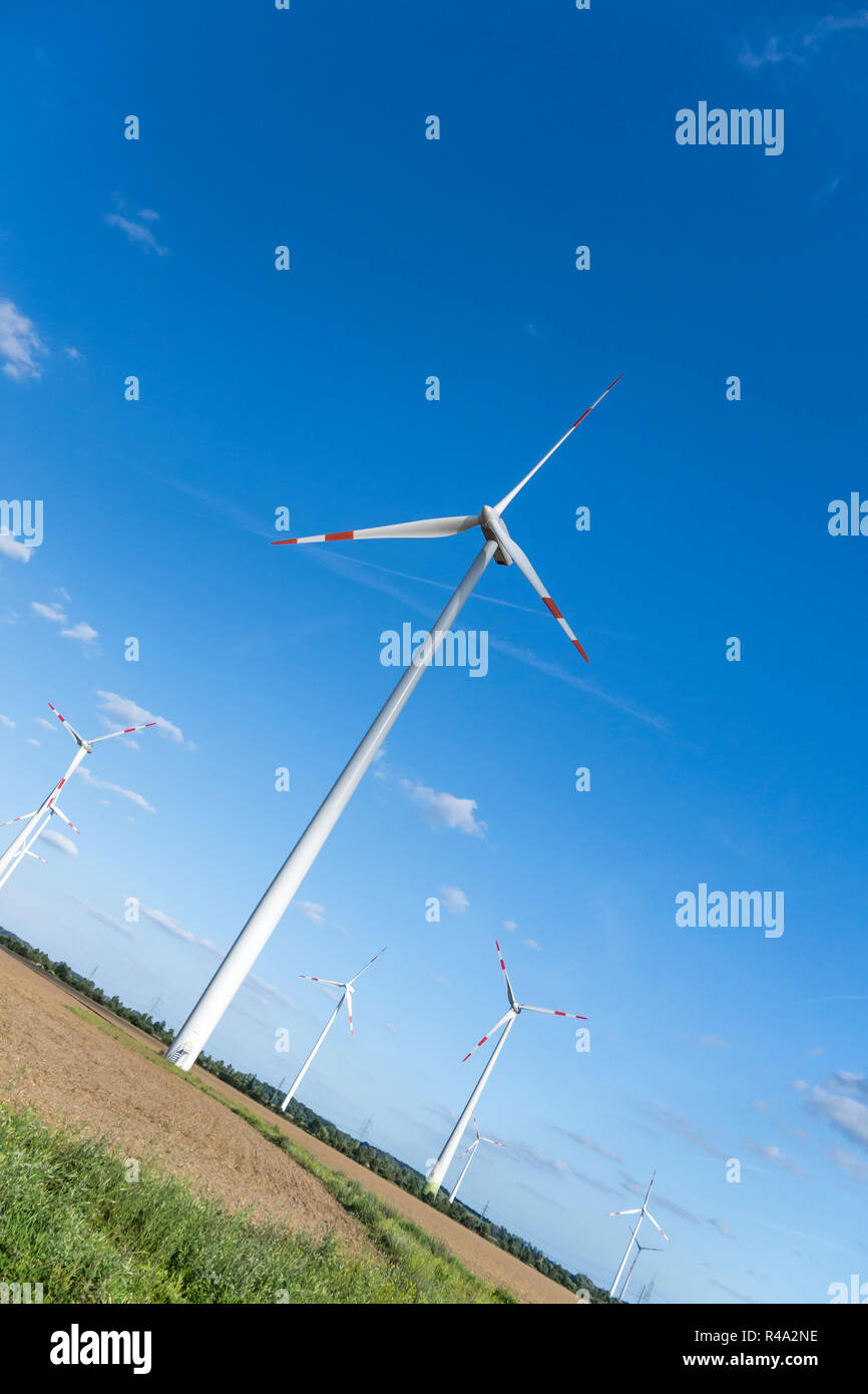 wind generator on field Stock Photo - Alamy