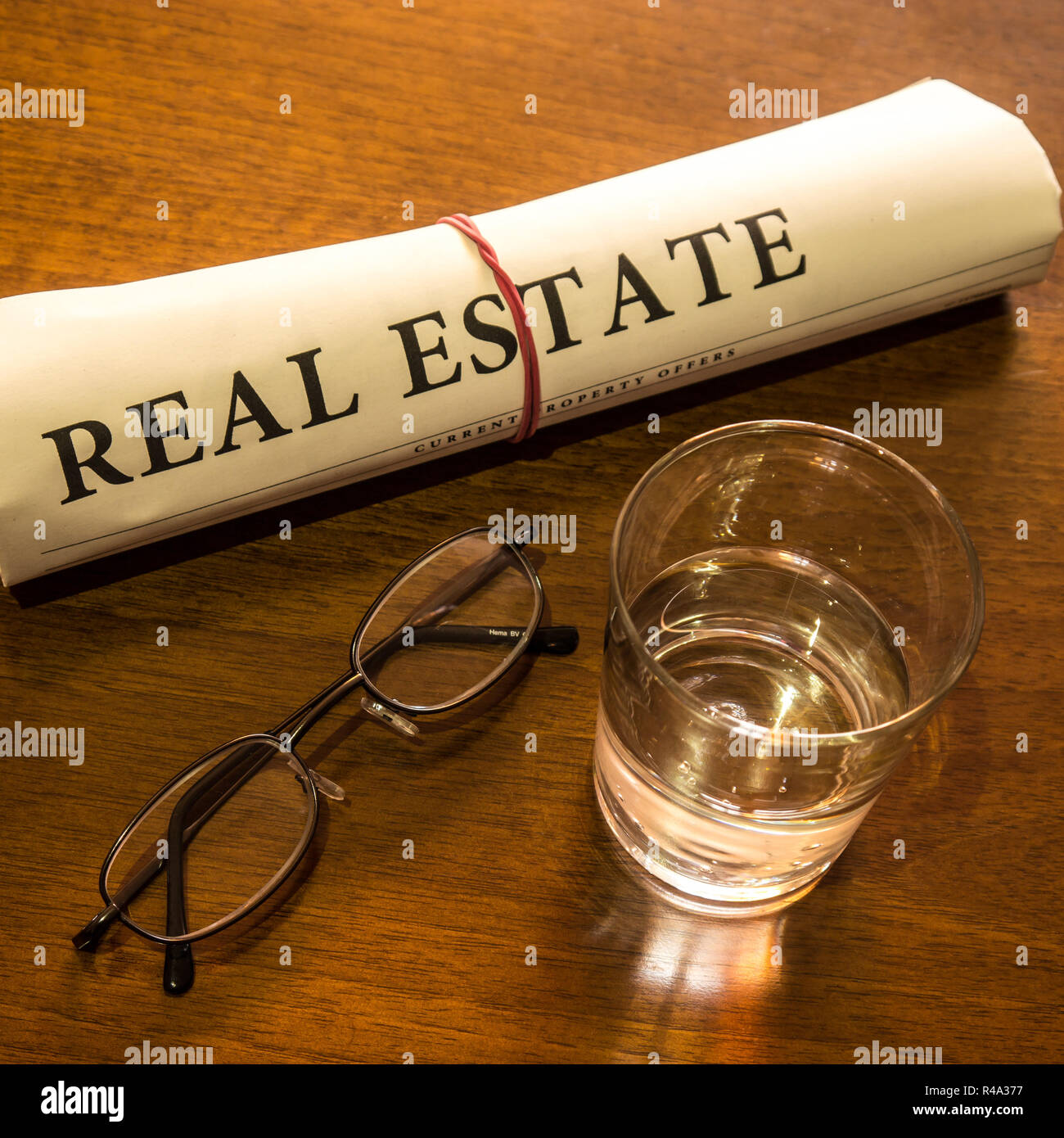 real estate newspaper Stock Photo - Alamy