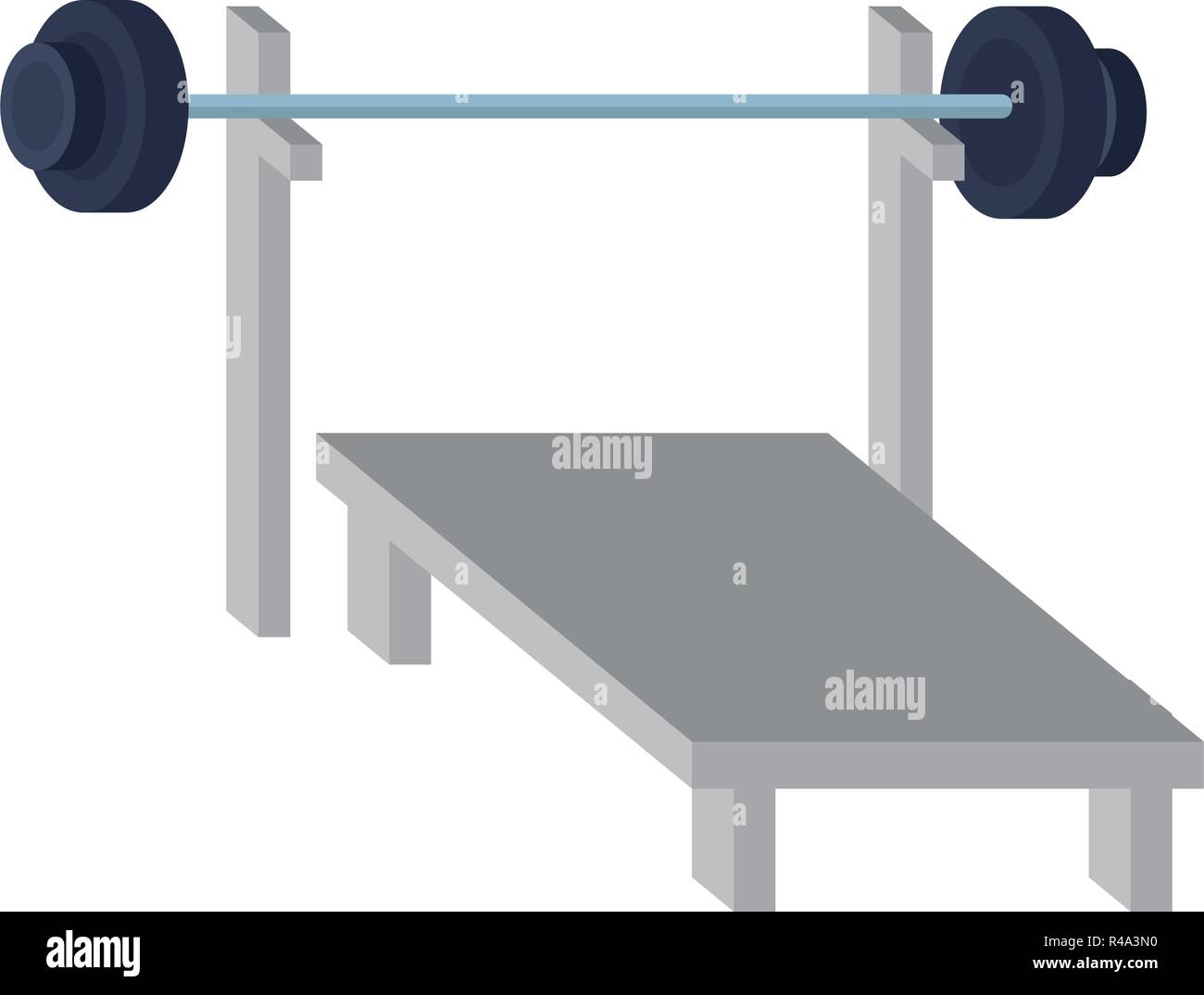 weight lifting table sport fitness vector illustration design Stock ...