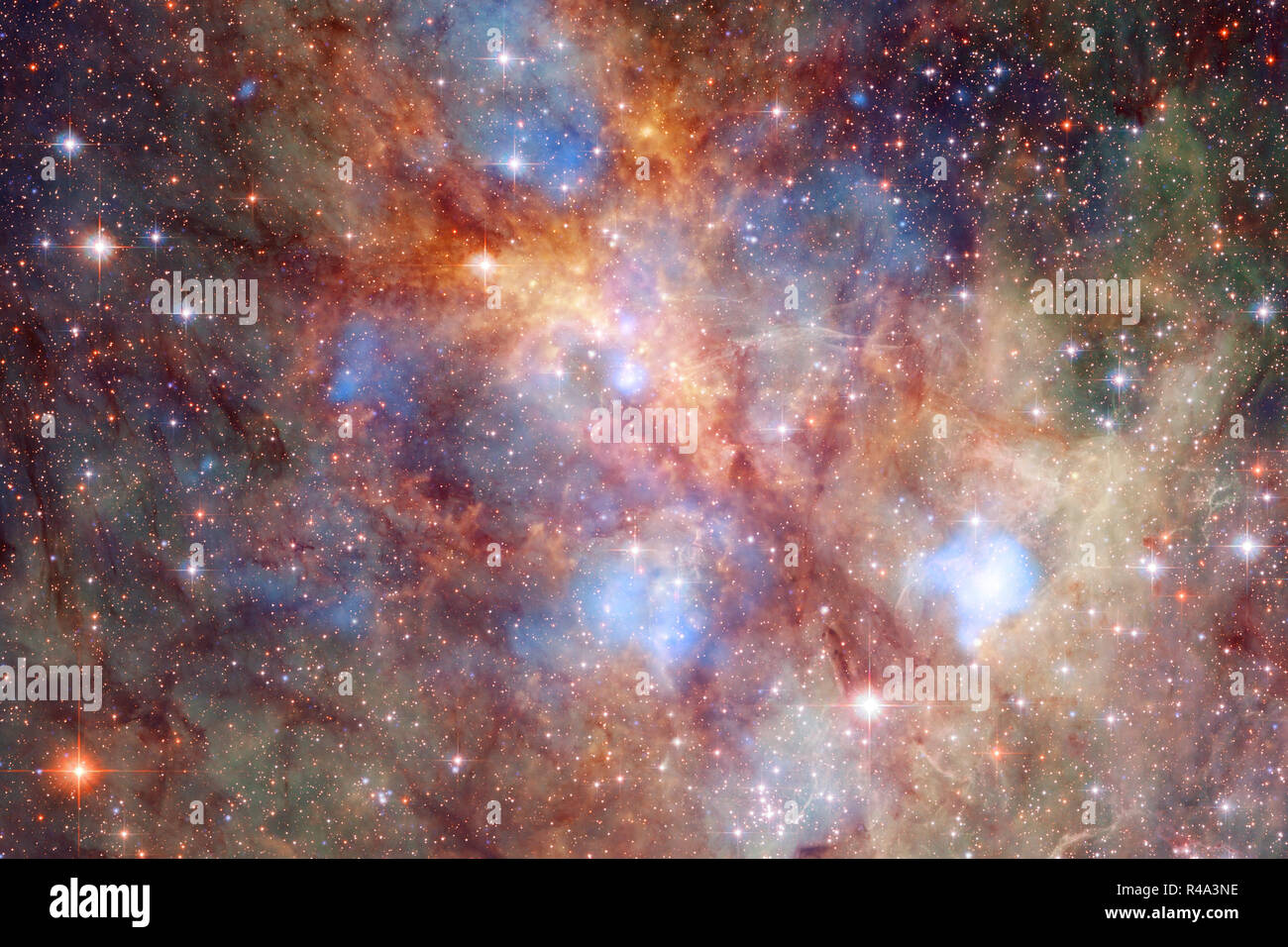 Galaxy, starfield, nebulae, cluster of stars in deep space. Science ...
