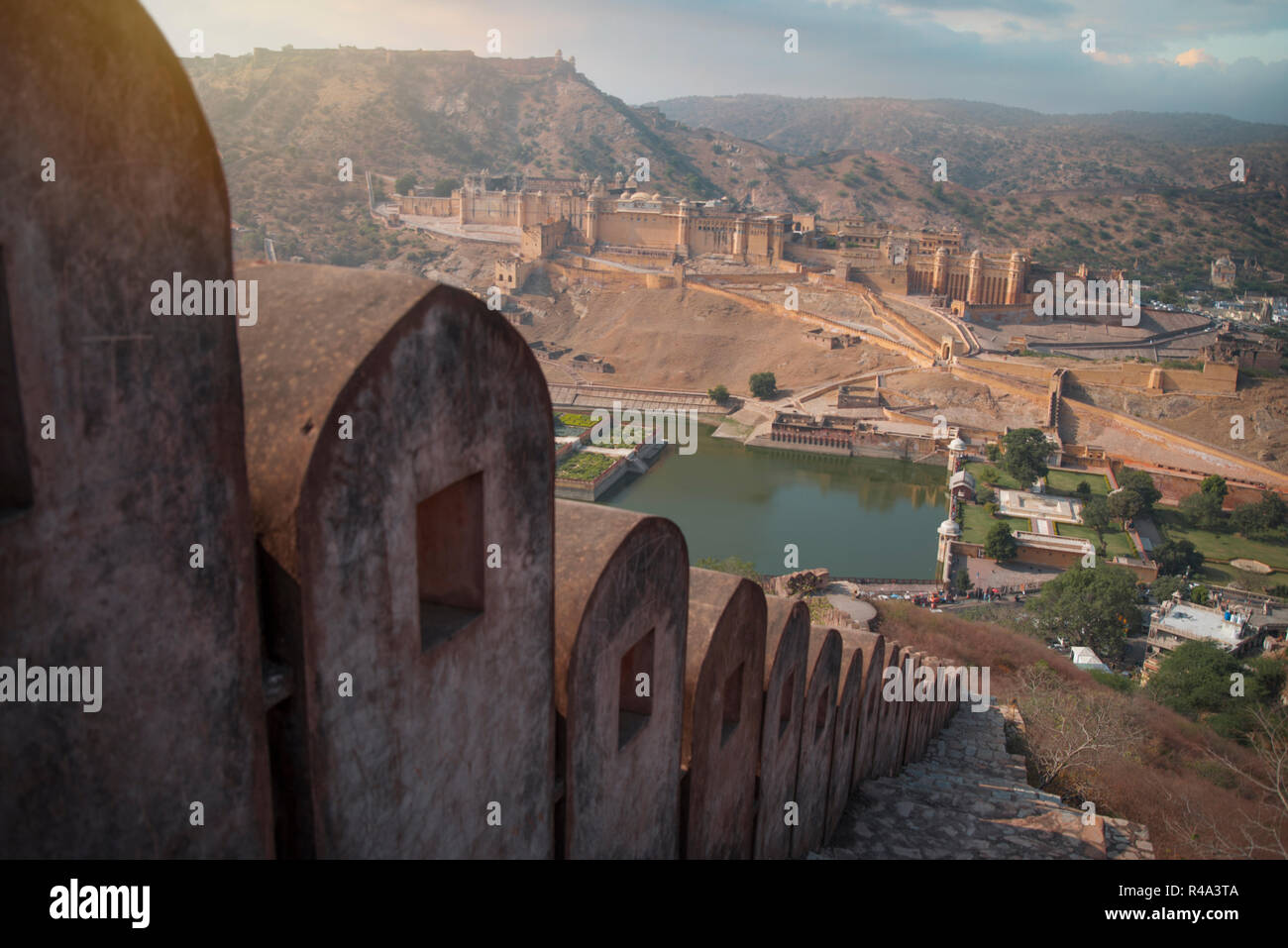 Amber Fort or Amer - fortified residence of Raja . Black goat Stock ...