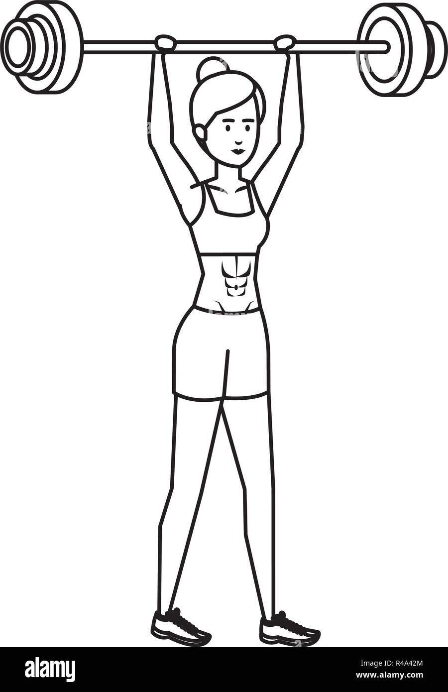 Women Powerlifting Clip Art