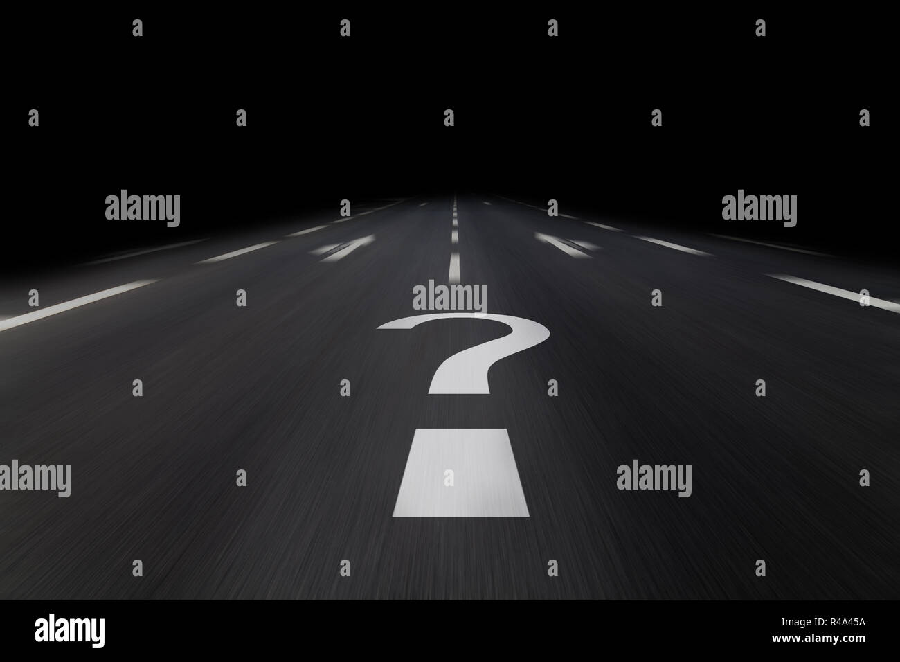 interrogation mark on asphalt Stock Photo - Alamy