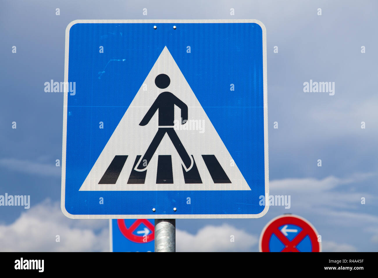 zebra crossing sign Stock Photo - Alamy
