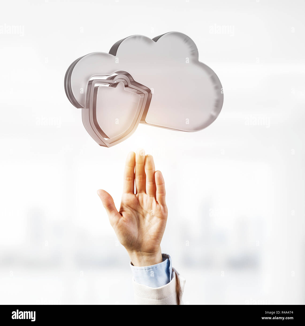 Computer and internet security concept presented by icon cloud Stock ...
