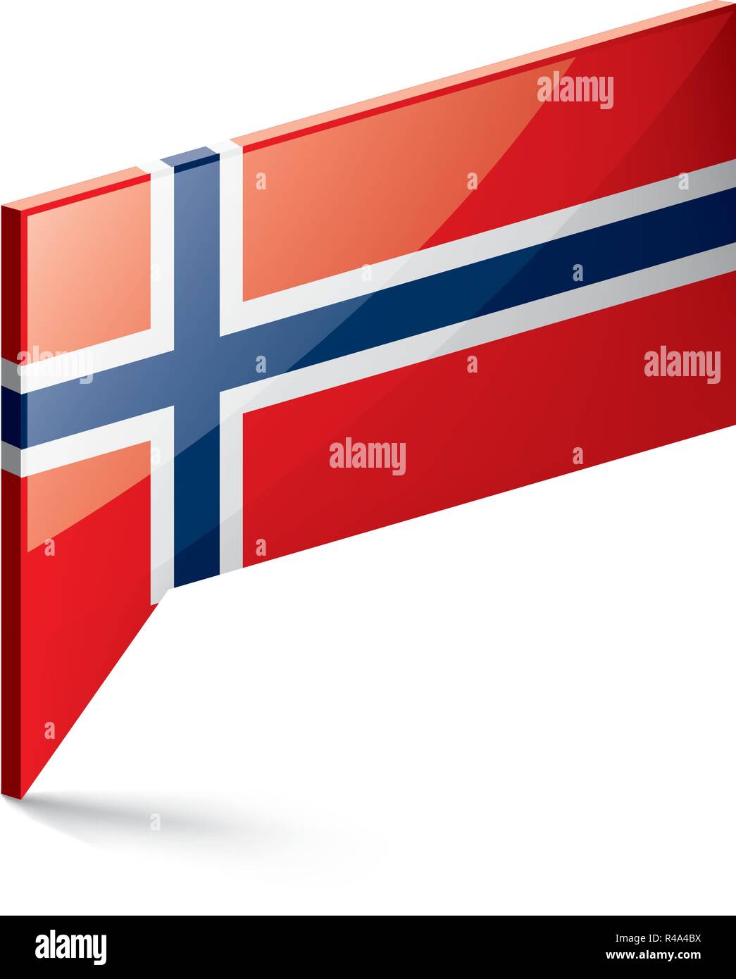 Norway flag, vector illustration on a white background Stock Vector ...