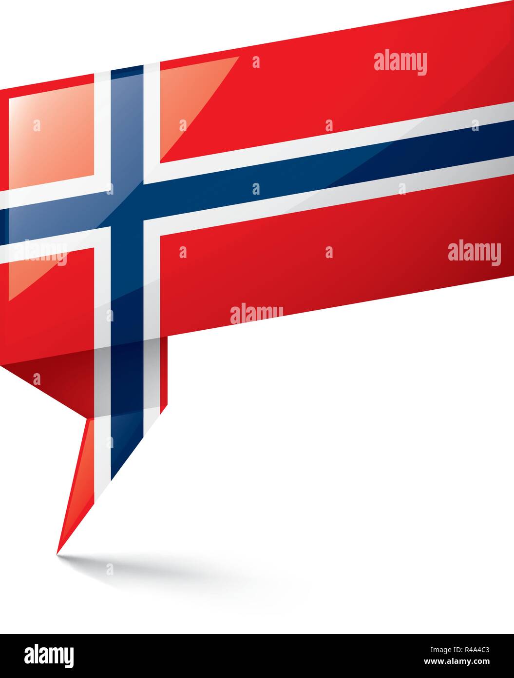 Norway flag, vector illustration on a white background Stock Vector ...