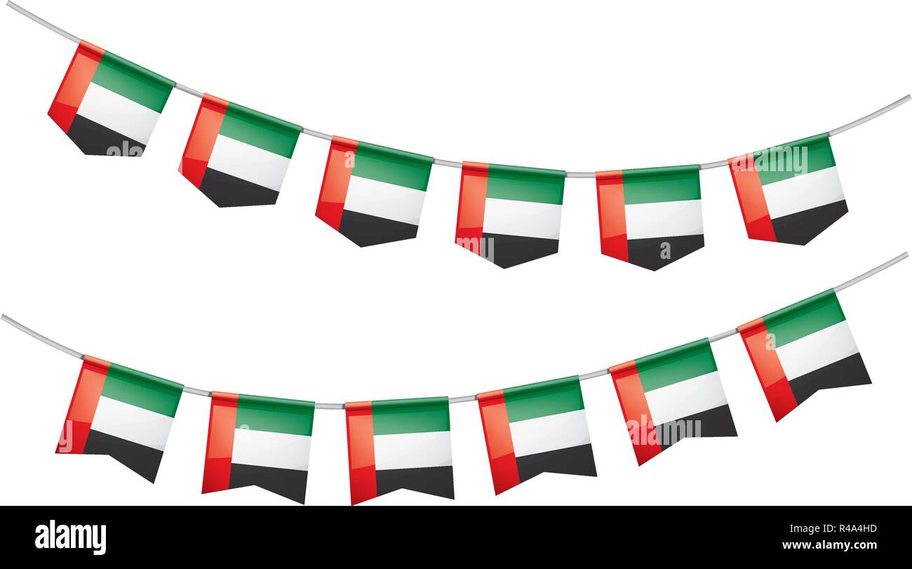United Arab Emirates flag, vector illustration on a white background ...