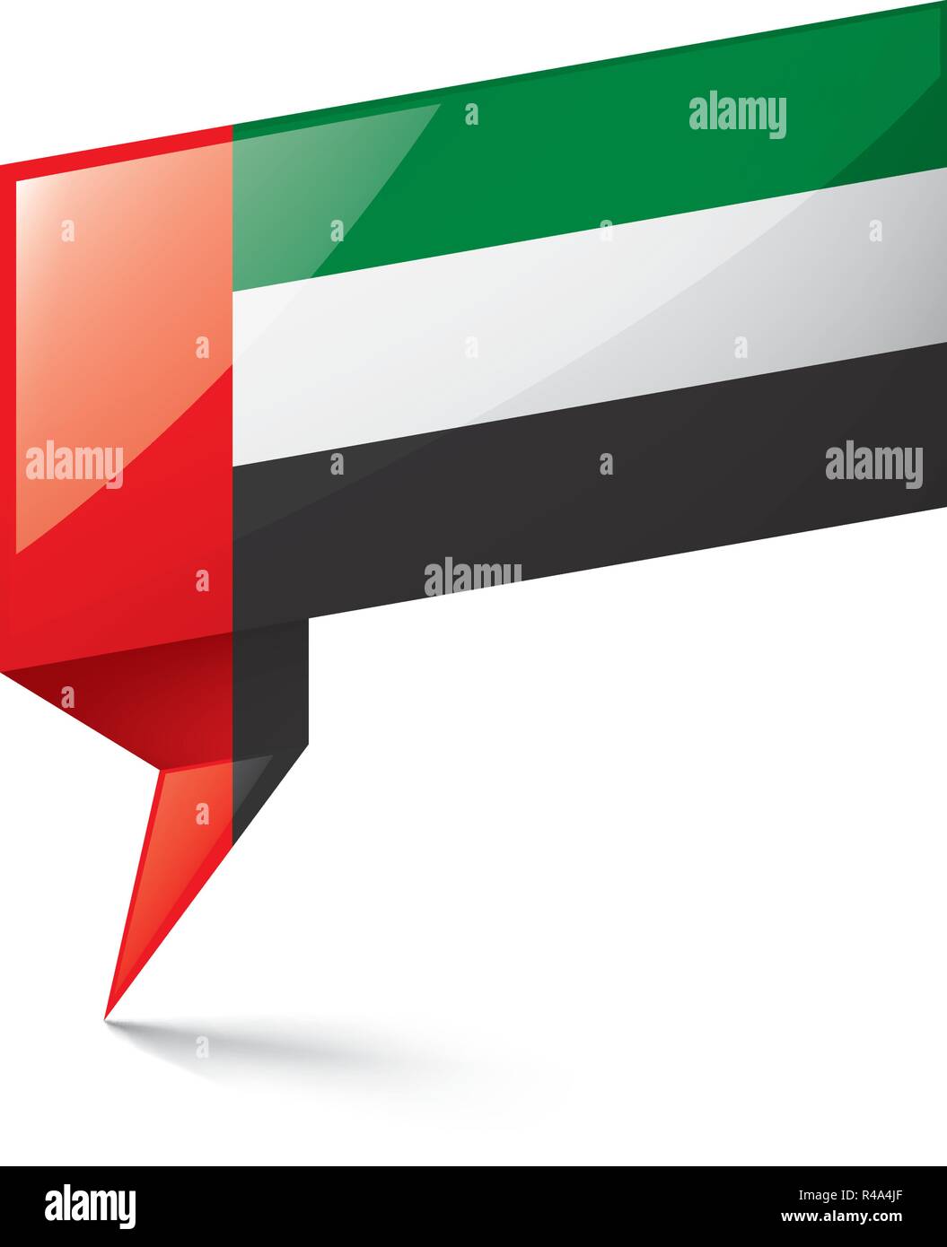 United Arab Emirates flag, vector illustration on a white background ...