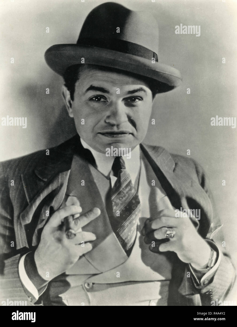 American actor Edward G. Robinson in the movie Little Caesar, 1931 ...