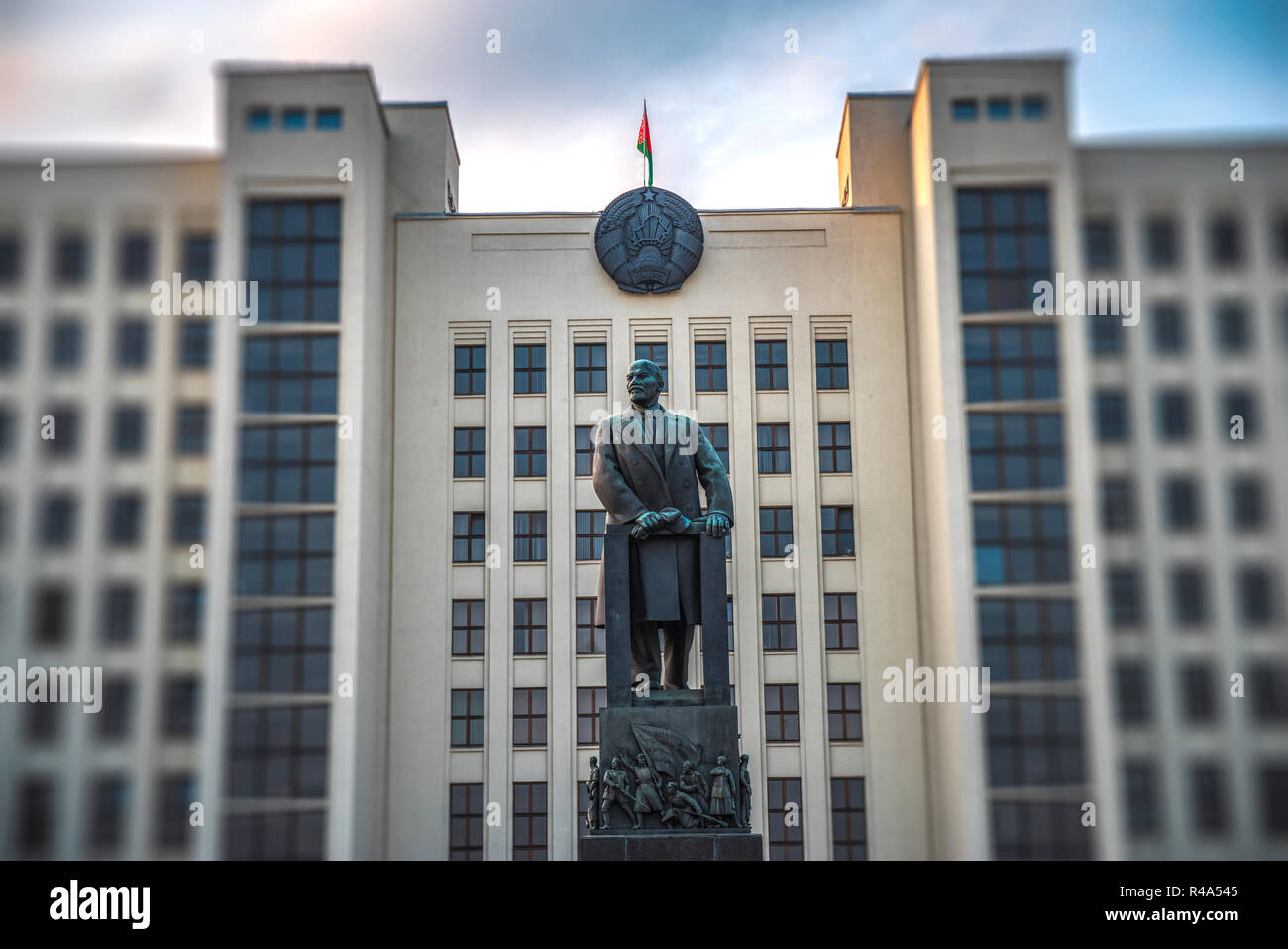 Minsk. Parliament building on Independence Square. Belarus Stock Photo ...