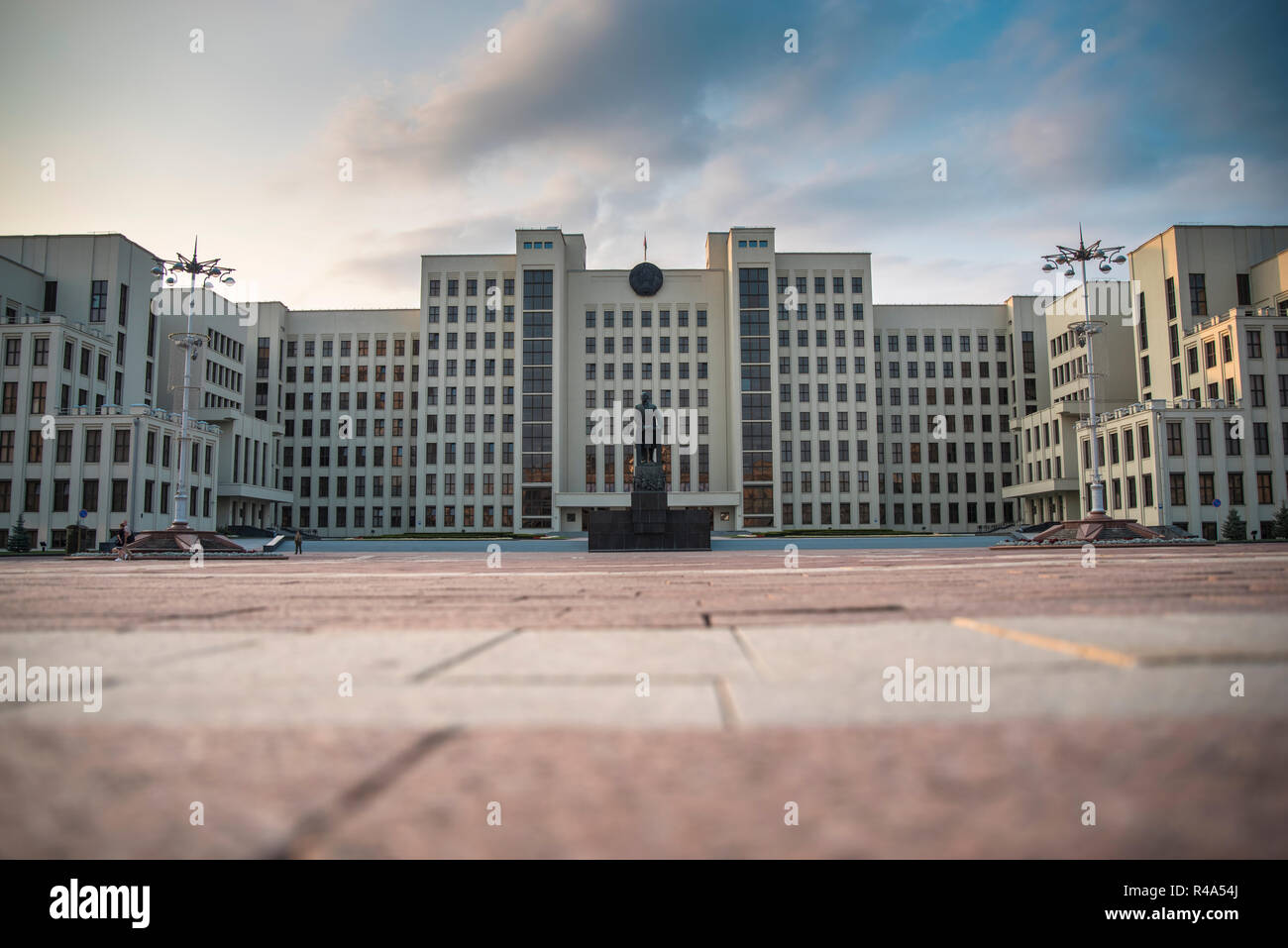 Minsk. Parliament building on Independence Square. Belarus Stock Photo ...
