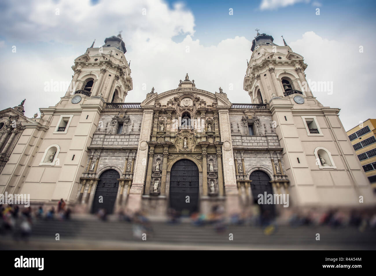 Panoramic view of Lima main square and cathedral church Stock Photo - Alamy