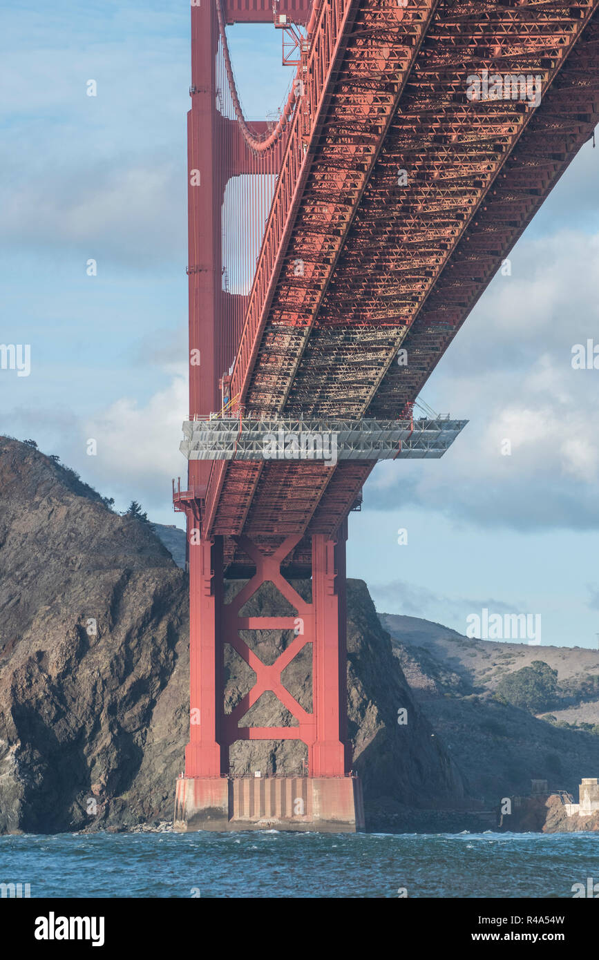 The famous golden gate bridge photographed from a different angle, from ...