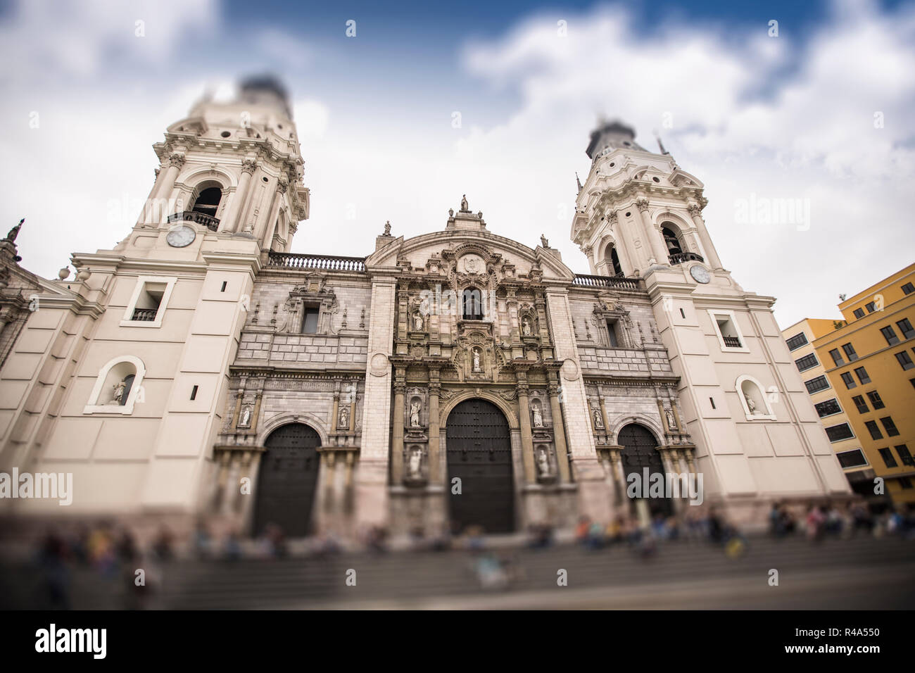 Panoramic view of Lima main square and cathedral church Stock Photo - Alamy