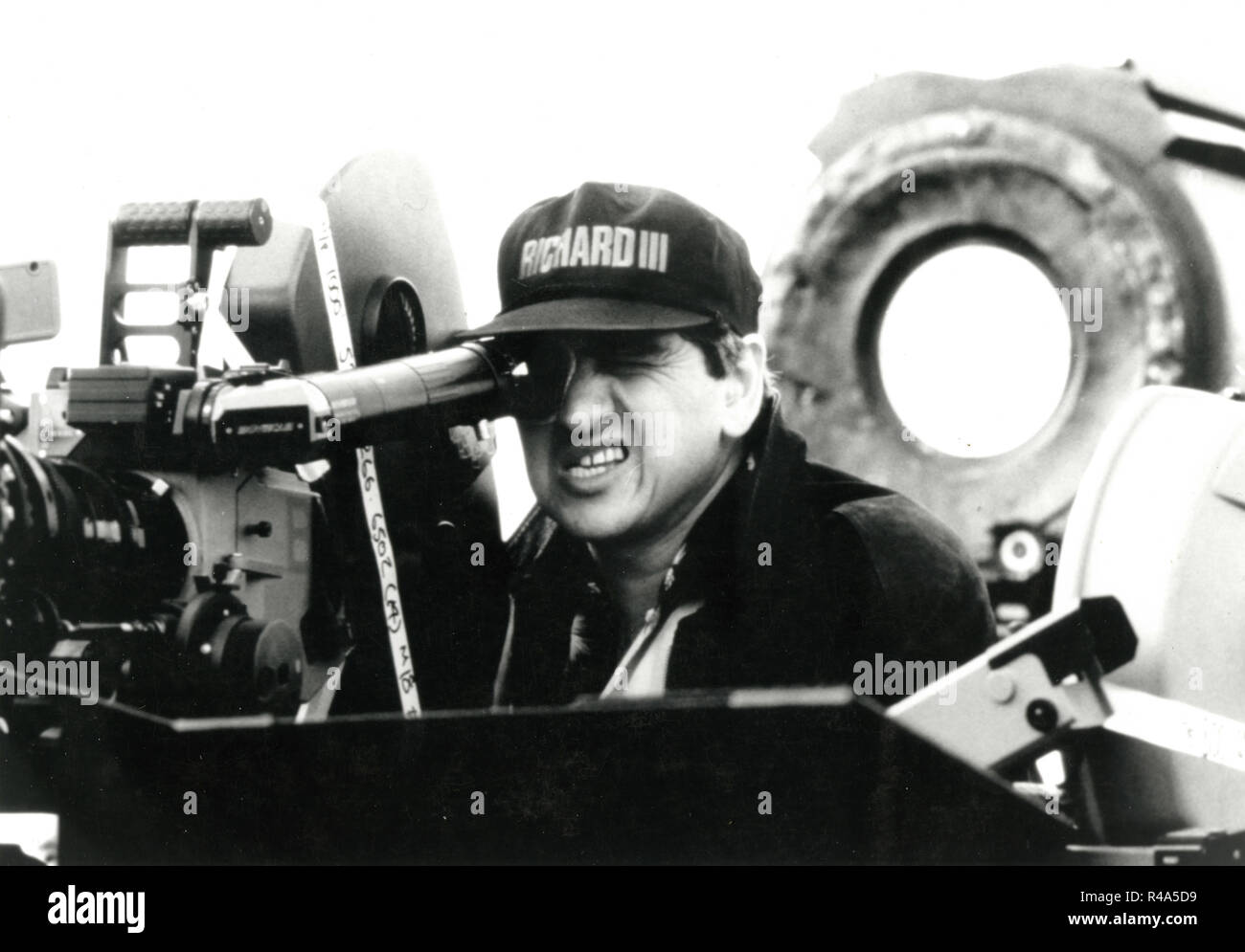 British film director Richard Loncraine shooting the movie Richard III ...