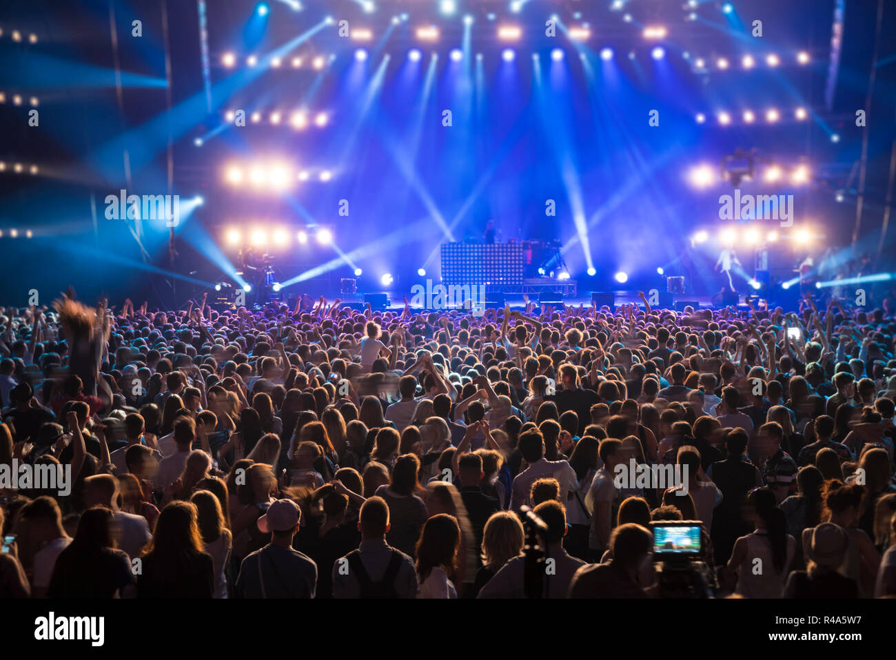 People at the concert are waiting for the show Stock Photo - Alamy