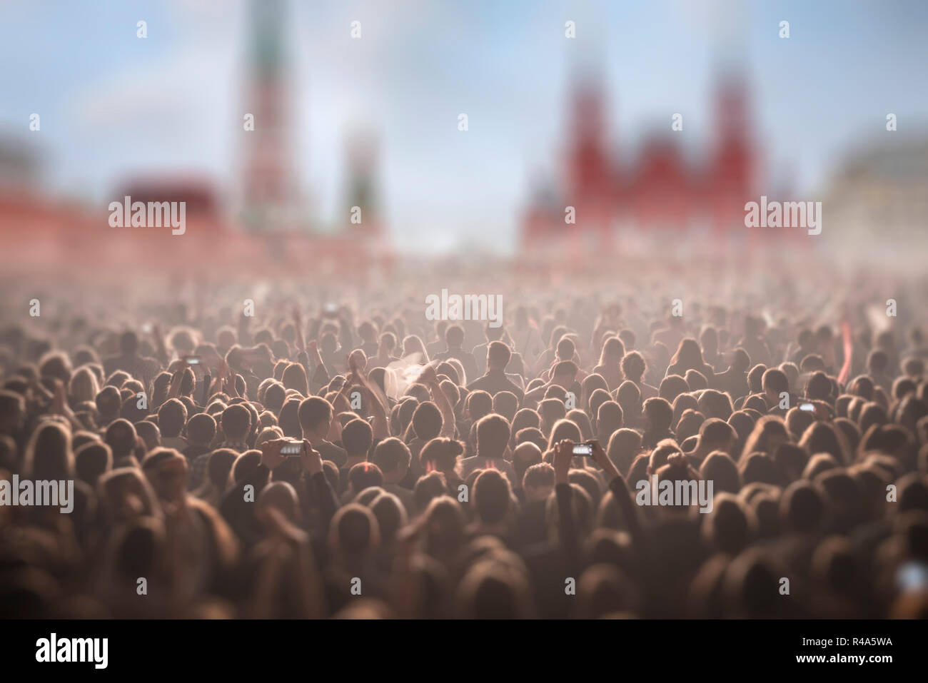 concert on Red Square in Moscow. A large collection of people Stock ...