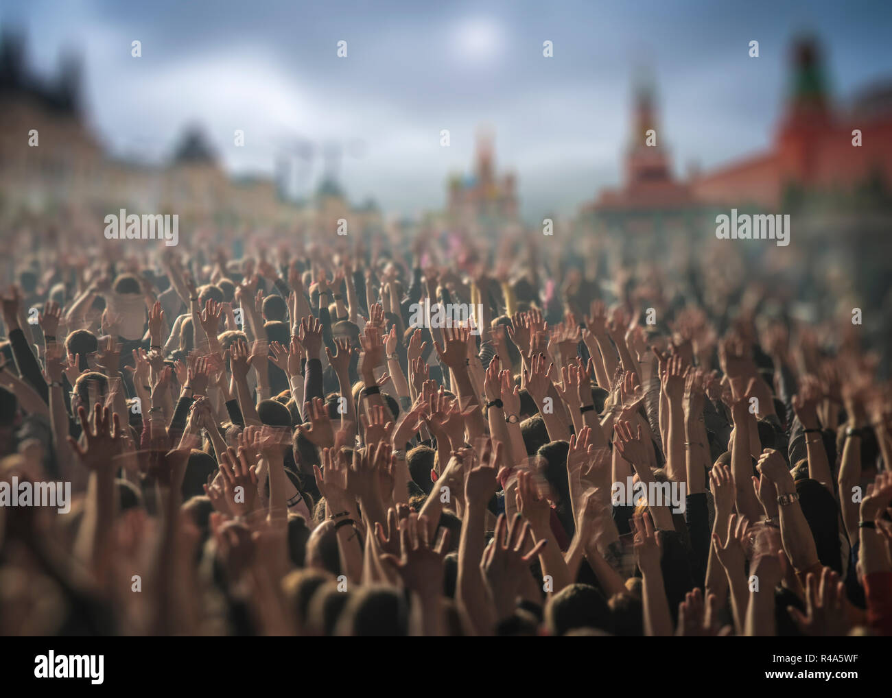 concert on Red Square in Moscow. A large collection of people Stock ...
