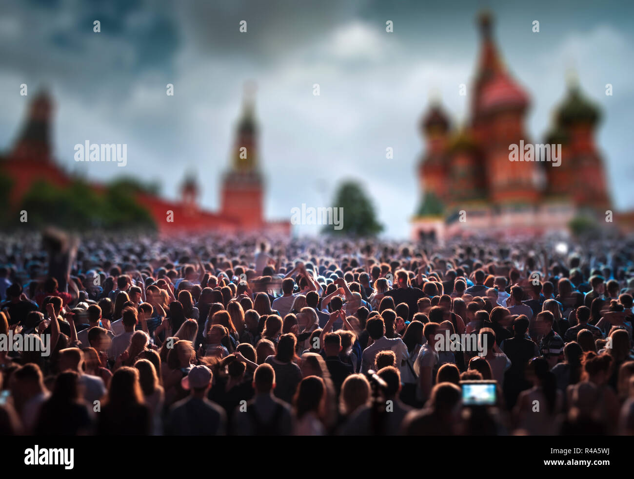 concert on Red Square in Moscow. A large collection of people Stock ...