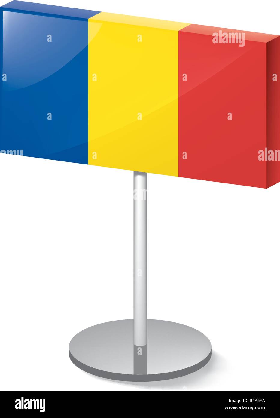Romania flag, vector illustration on a white background Stock Vector ...