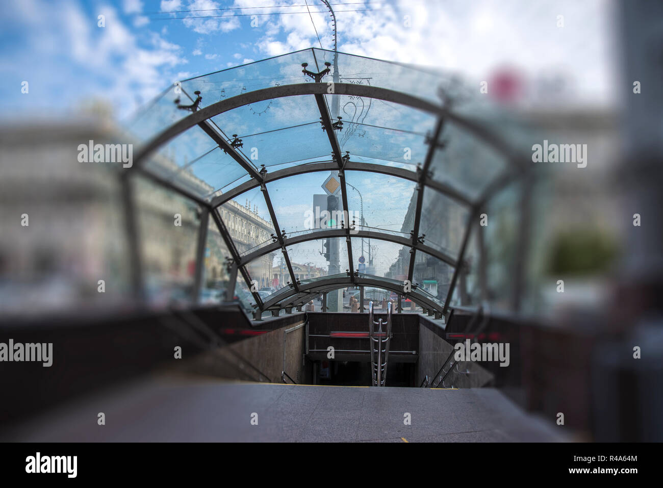 underground pedestrian crossing in the city of Minsk. Belarus Stock ...