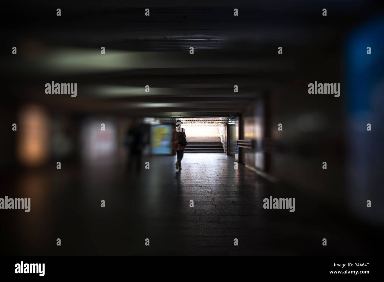 underground pedestrian crossing in the city of Minsk. Belarus Stock ...