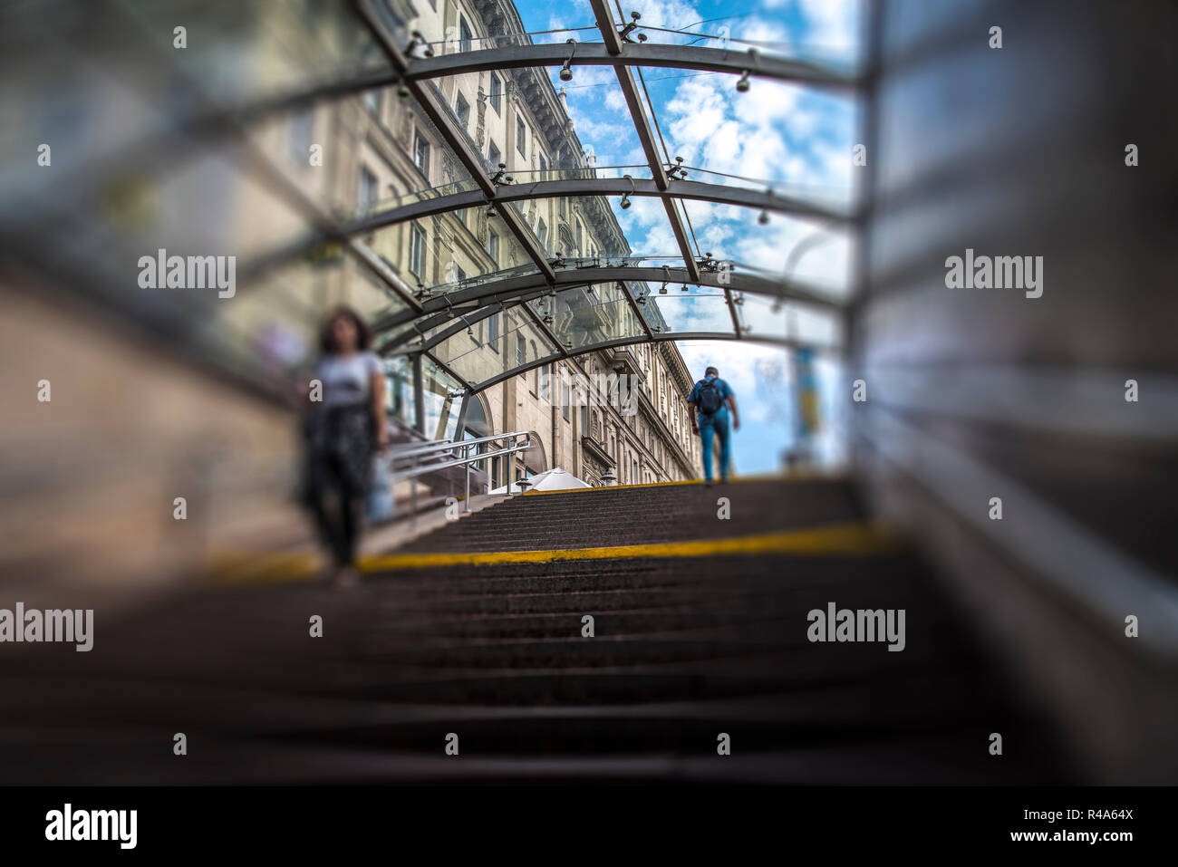 underground pedestrian crossing in the city of Minsk. Belarus Stock ...