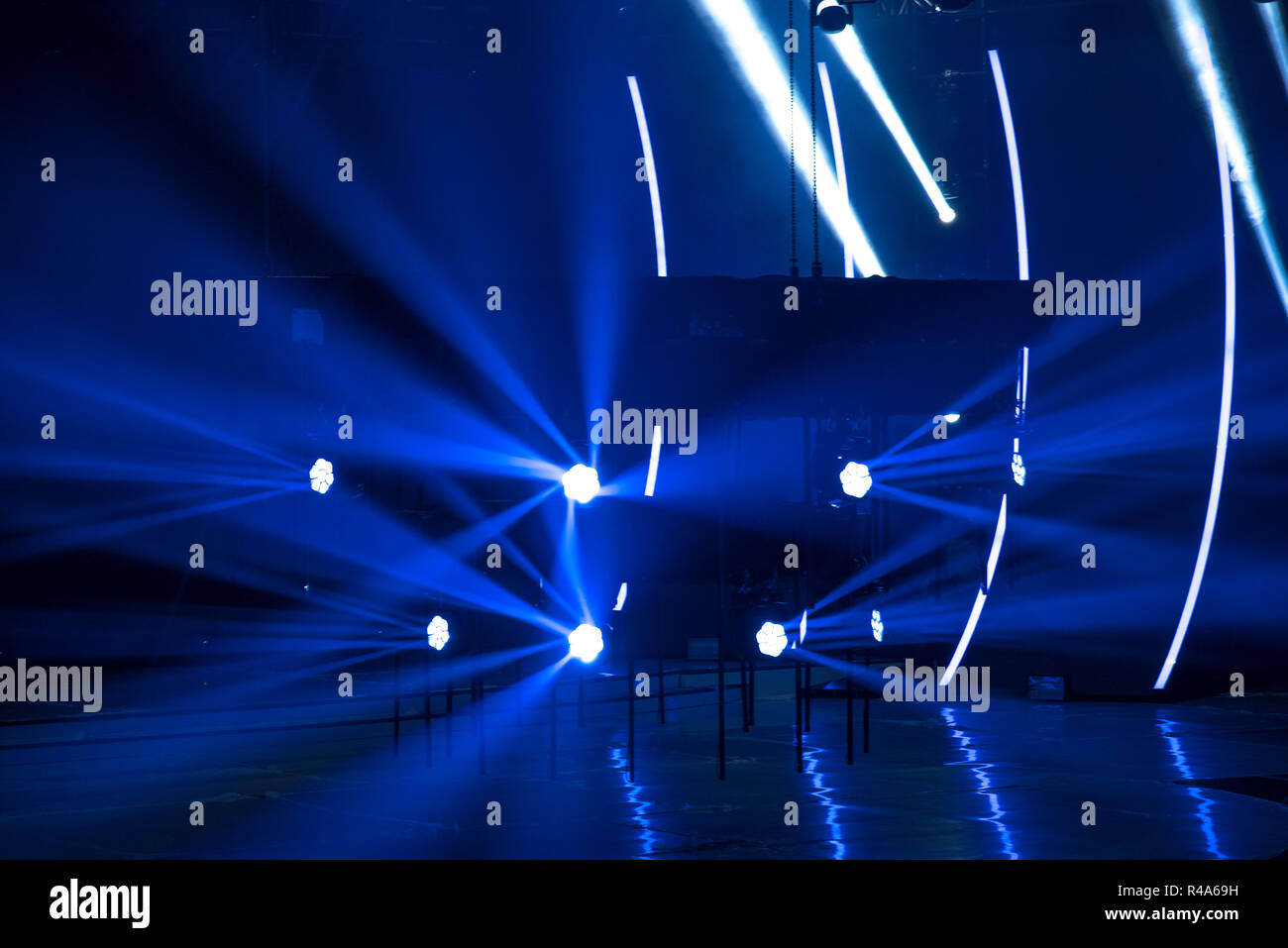 rays of light illuminate the scene at the concert Stock Photo - Alamy