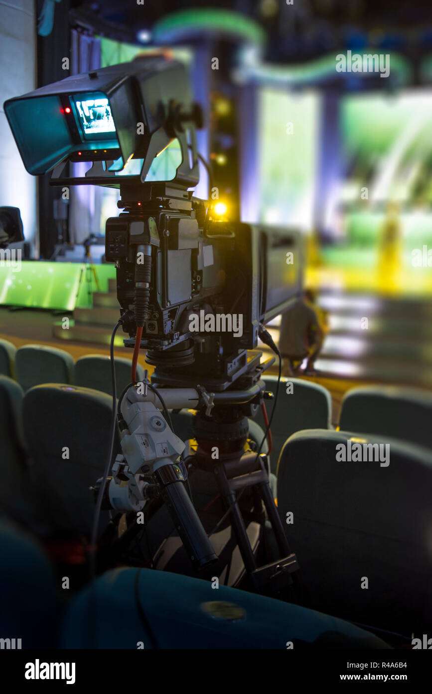 studio camera at the concert. television shooting Stock Photo - Alamy