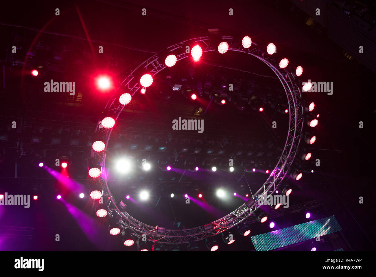 rays of light illuminate the scene at the concert Stock Photo - Alamy