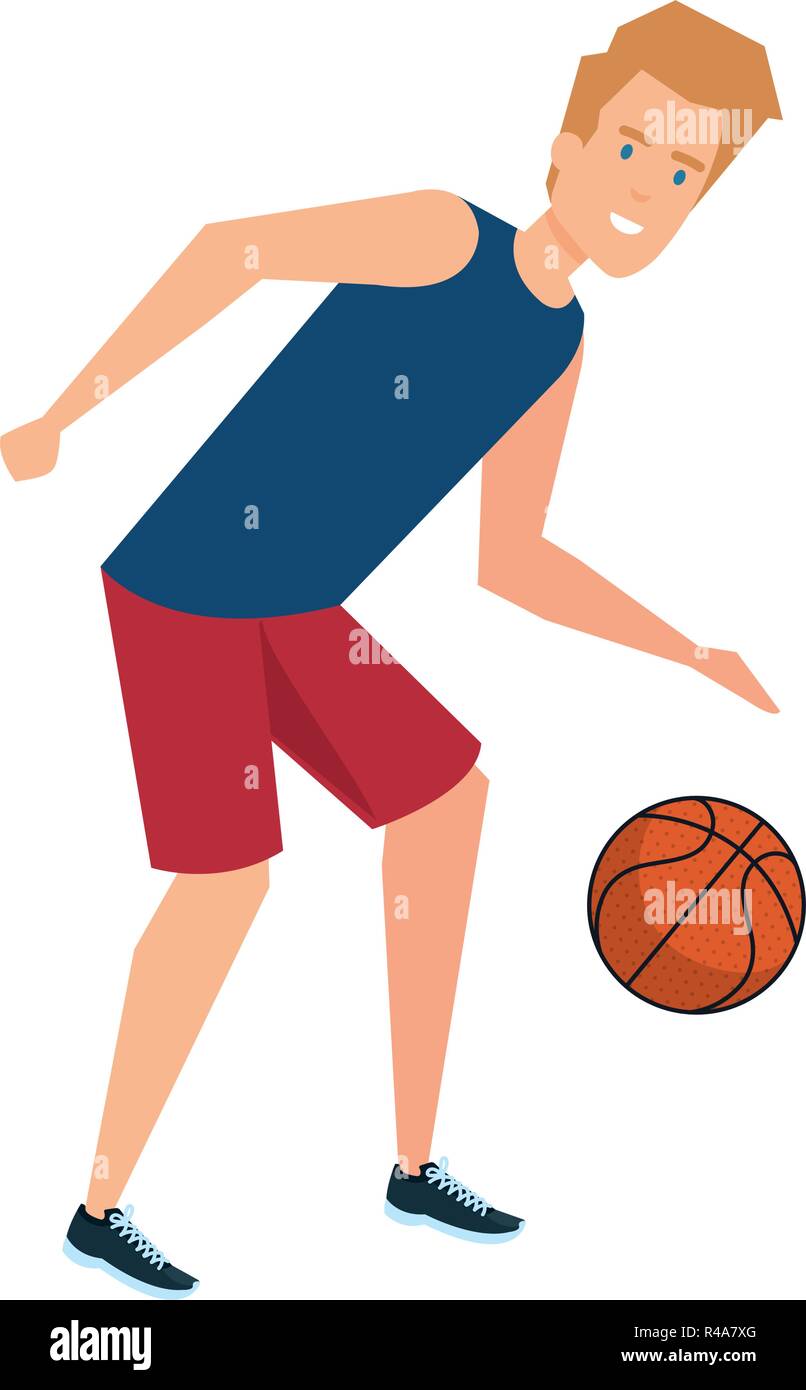 Practicing basketball Stock Vector Images - Alamy