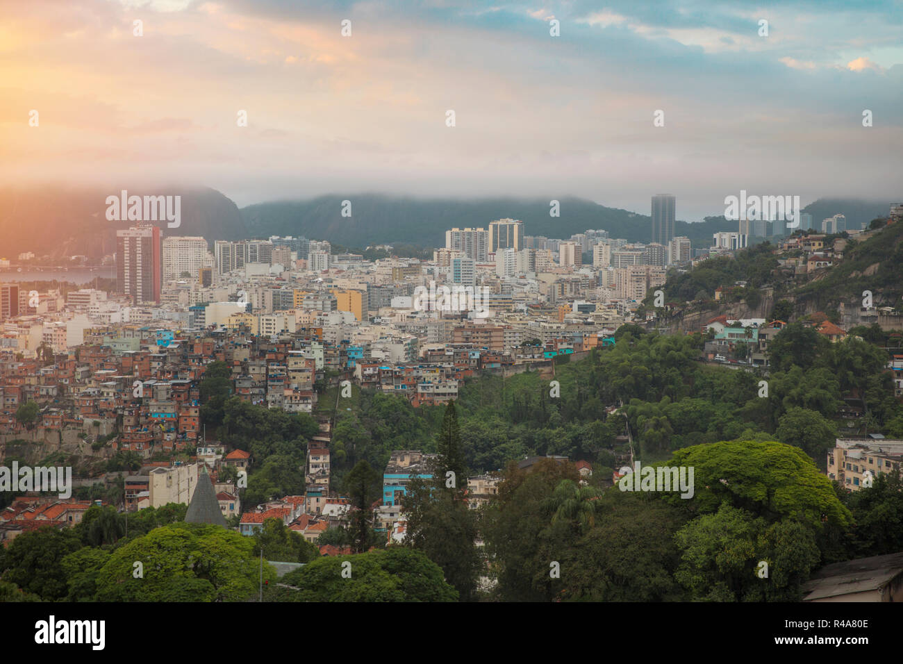 Rio De Janeiro, Brazil . View of the city through the bay Stock Photo ...