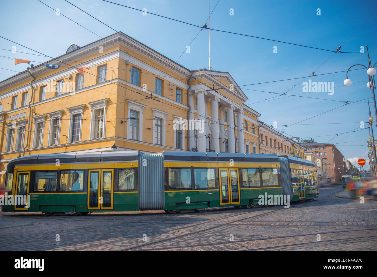 the ancient streets of Helsinki. City center Stock Photo - Alamy