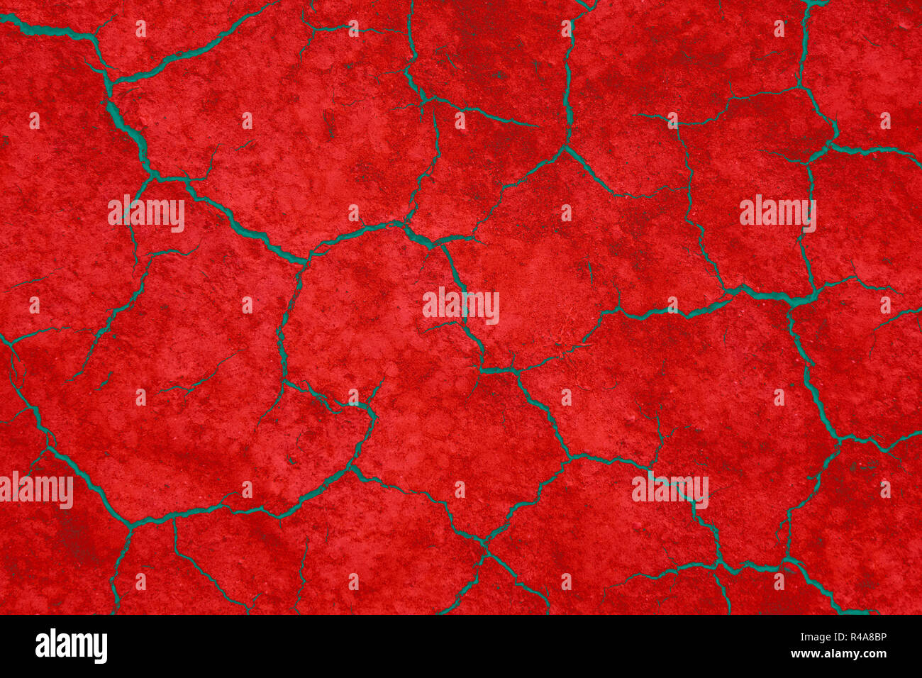 Cracked earth, cracked red soil. Abstract texture of grungy dry ...