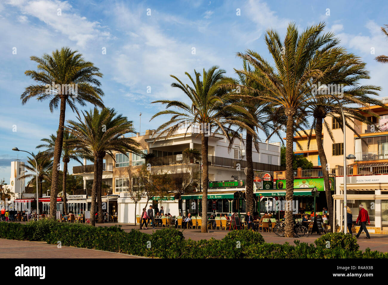 The so-called Ballerman area with many German pubs of Playa de Palma ...