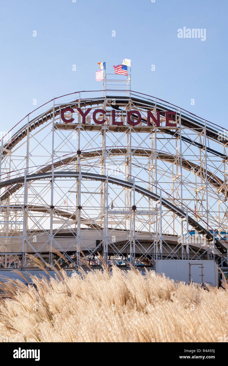 Cyclone roller coaster, Coney Island, Brooklyn, New York City, United ...