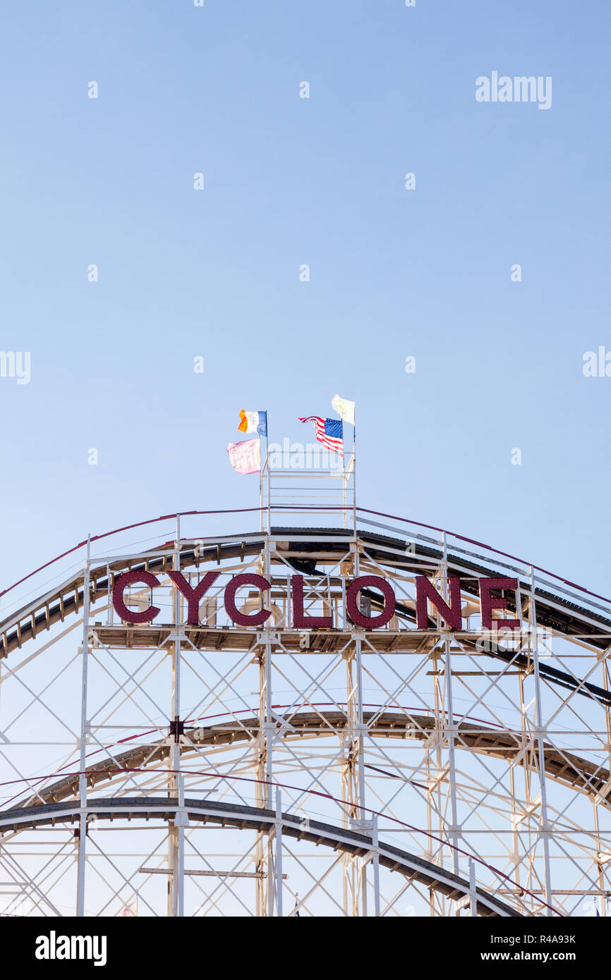 Cyclone roller coaster, Coney Island, Brooklyn, New York City, United ...