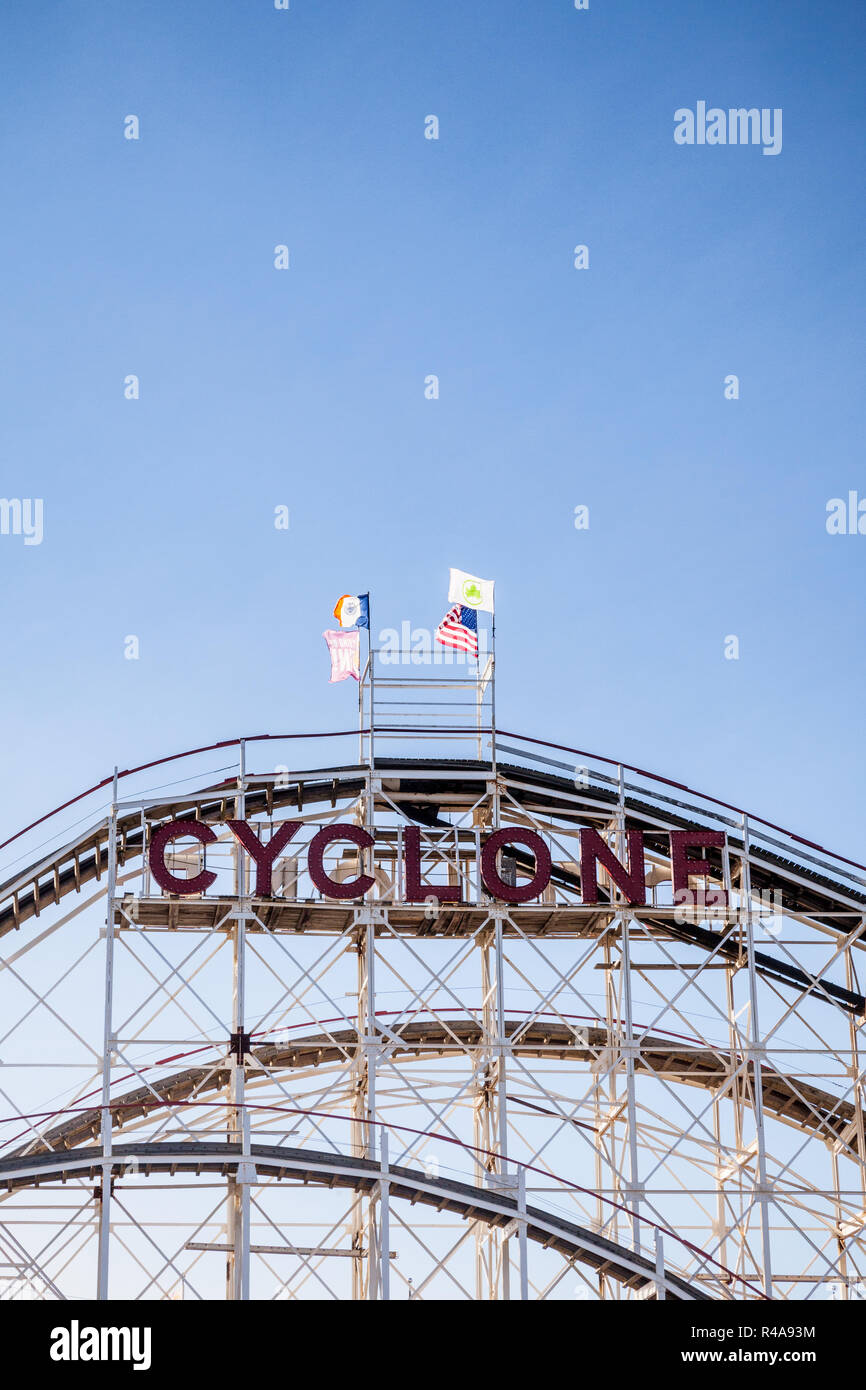 Cyclone roller coaster, Coney Island, Brooklyn, New York City, United ...