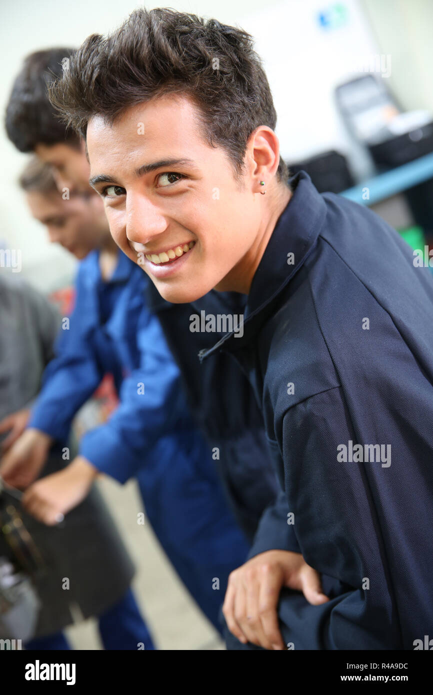 Portrait of student in auto mechanics Stock Photo - Alamy