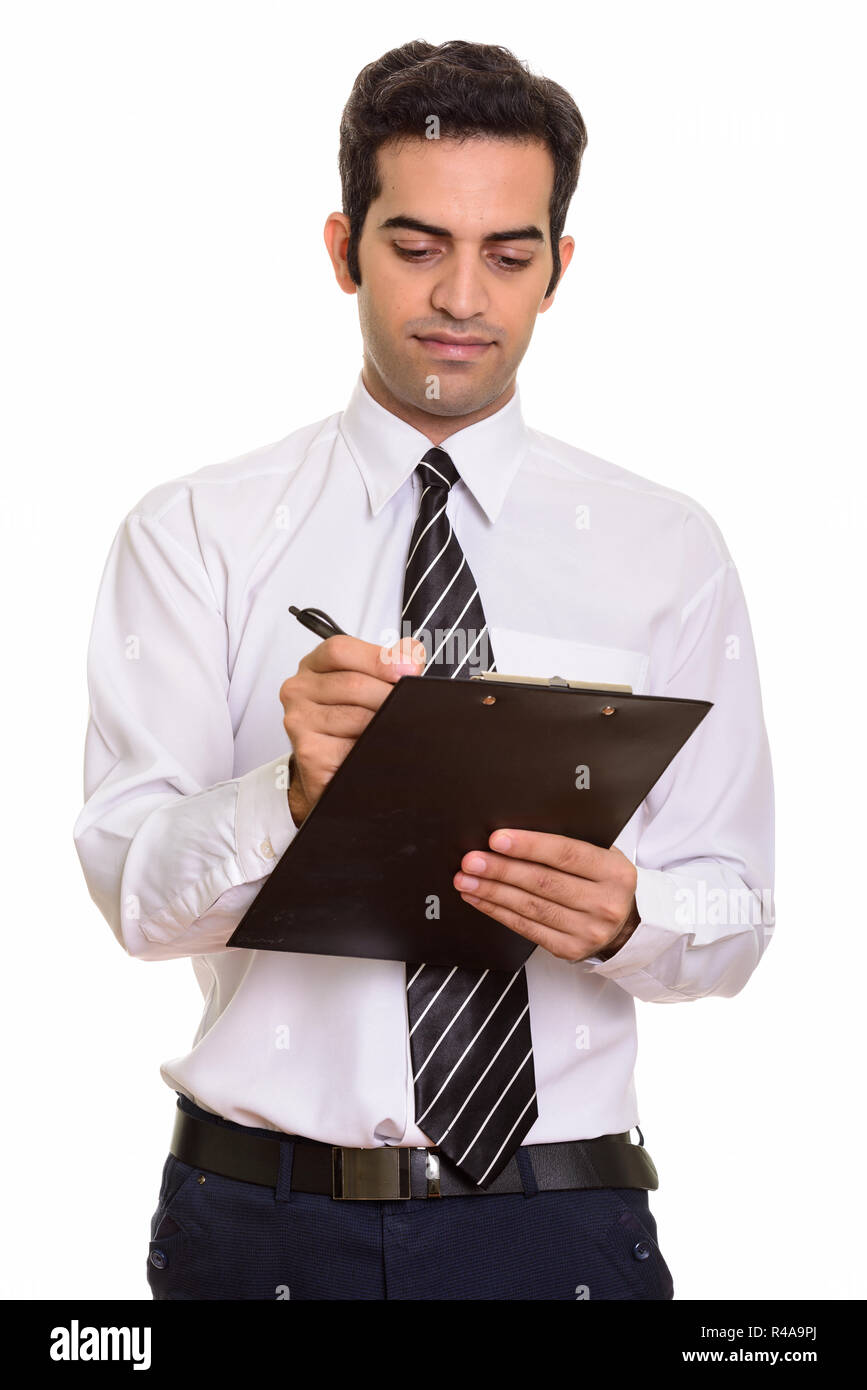 Clipboard writing businessman hi-res stock photography and images - Alamy