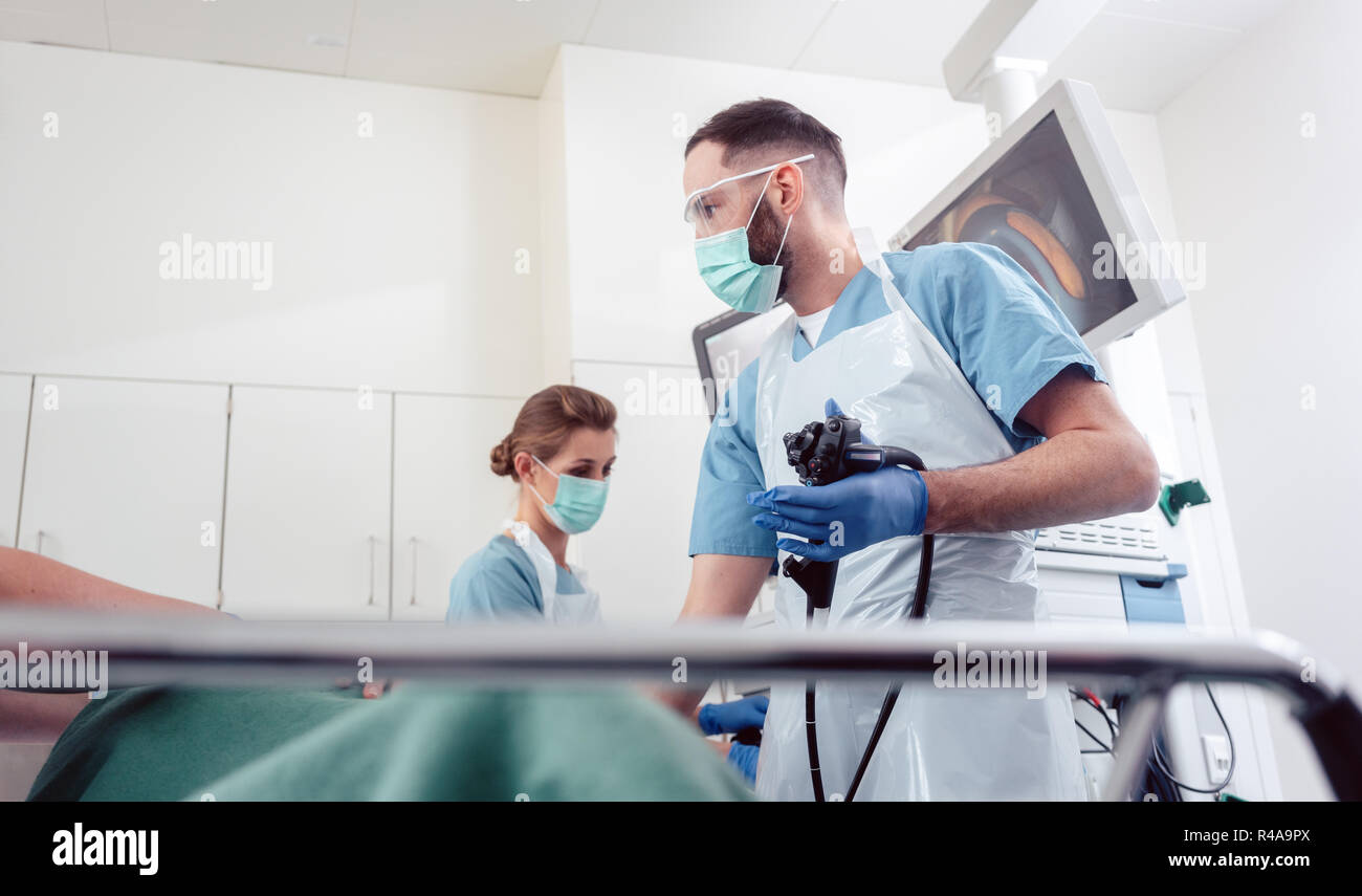 Gastroenterologist surgery endoscope hi-res stock photography and ...