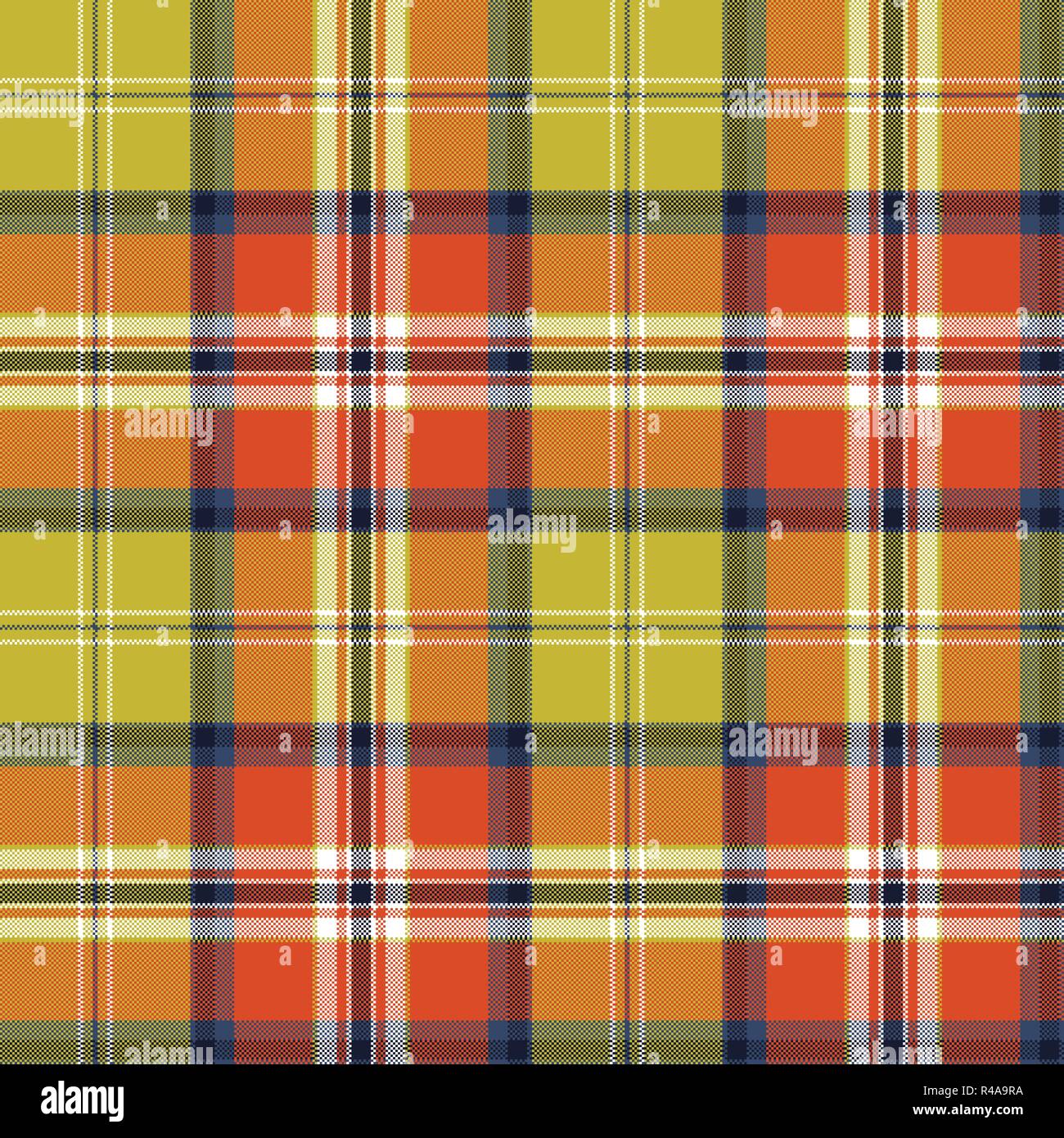 Tartan plaid pixel seamless pattern. Vector illustration Stock Vector ...