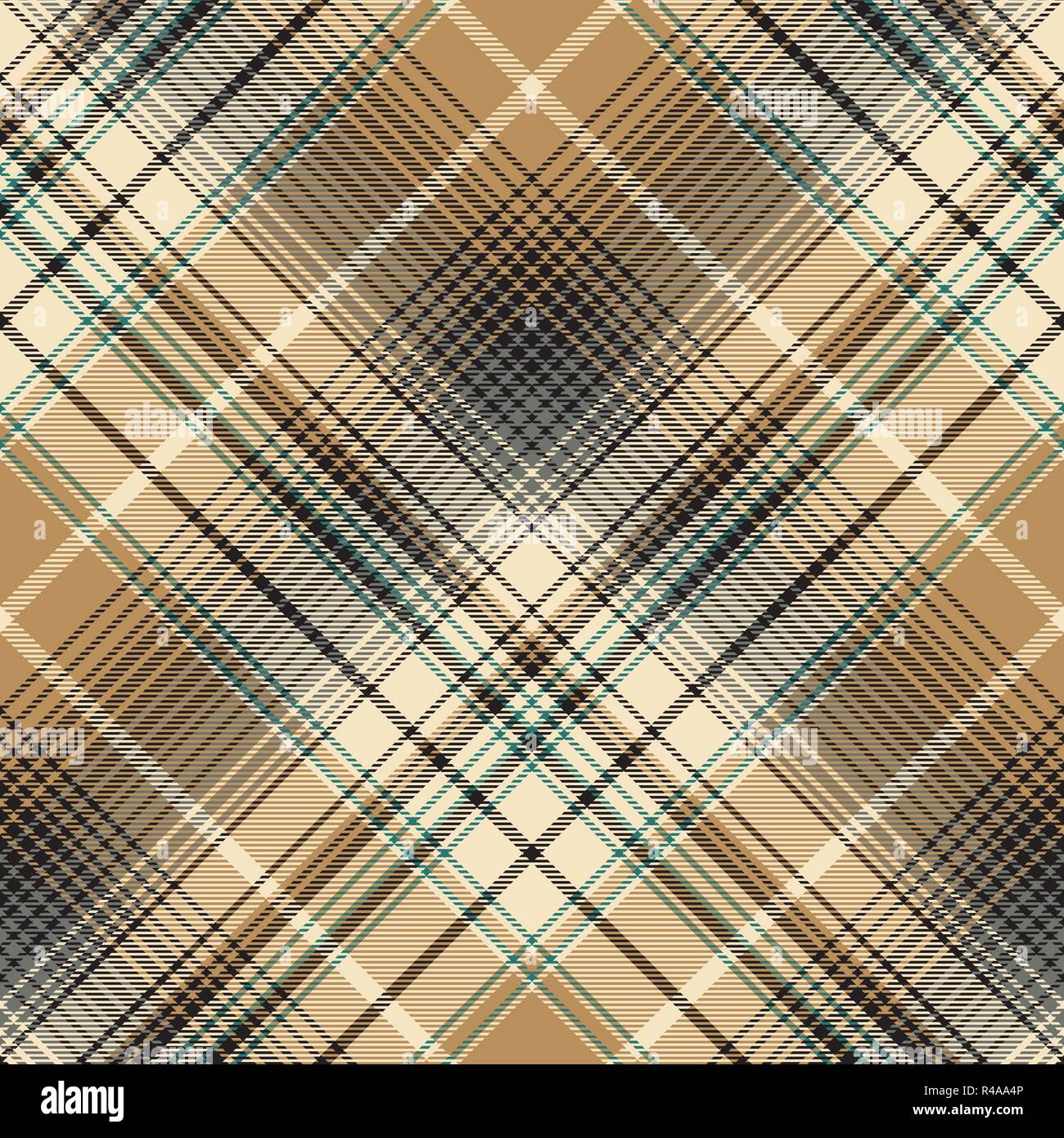 Beige abstract plaid seamless pattern. Vector illustration Stock Vector ...