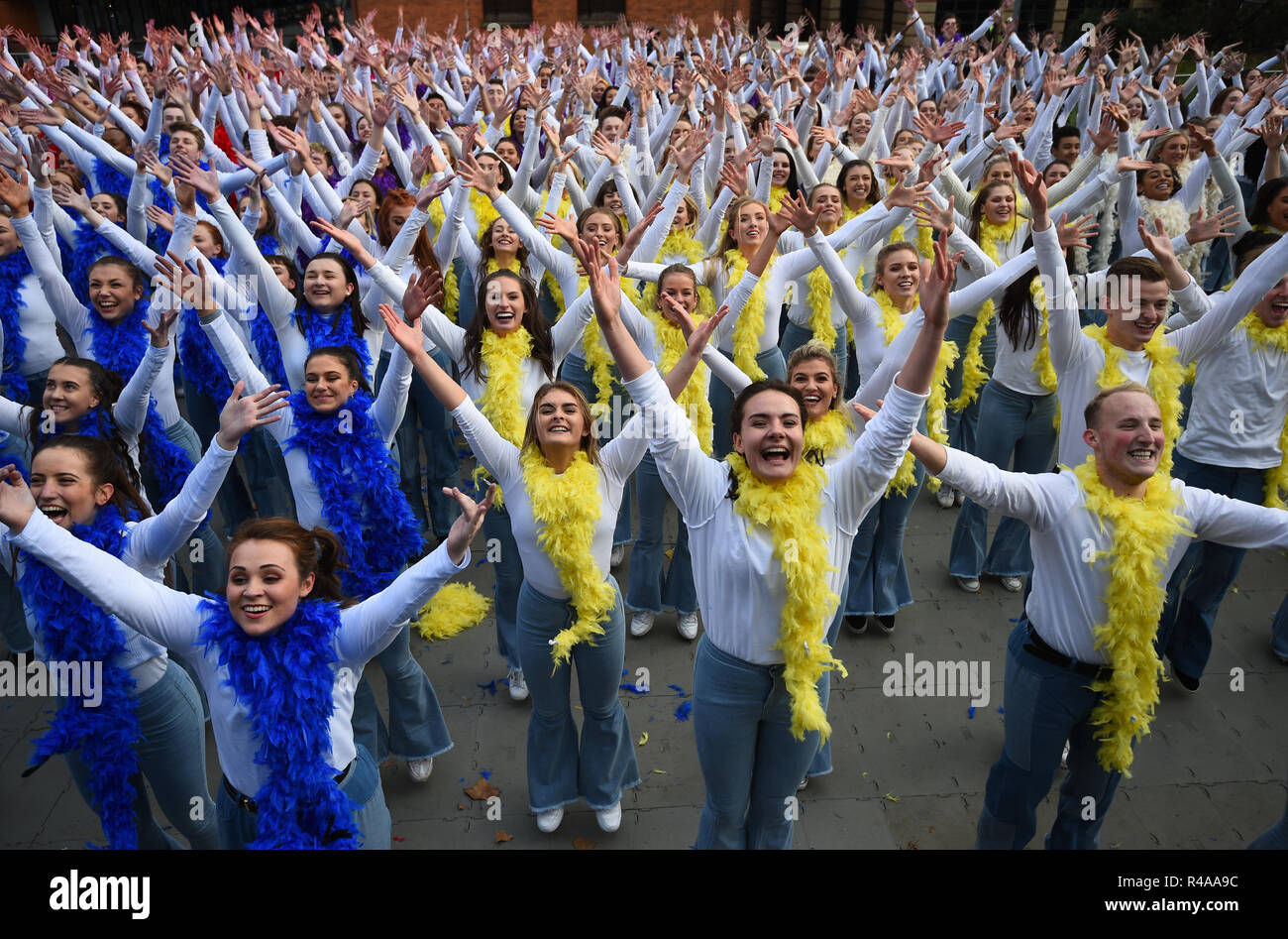 Dancers in Waterloo, London, attempt to set the Guinness World record ...