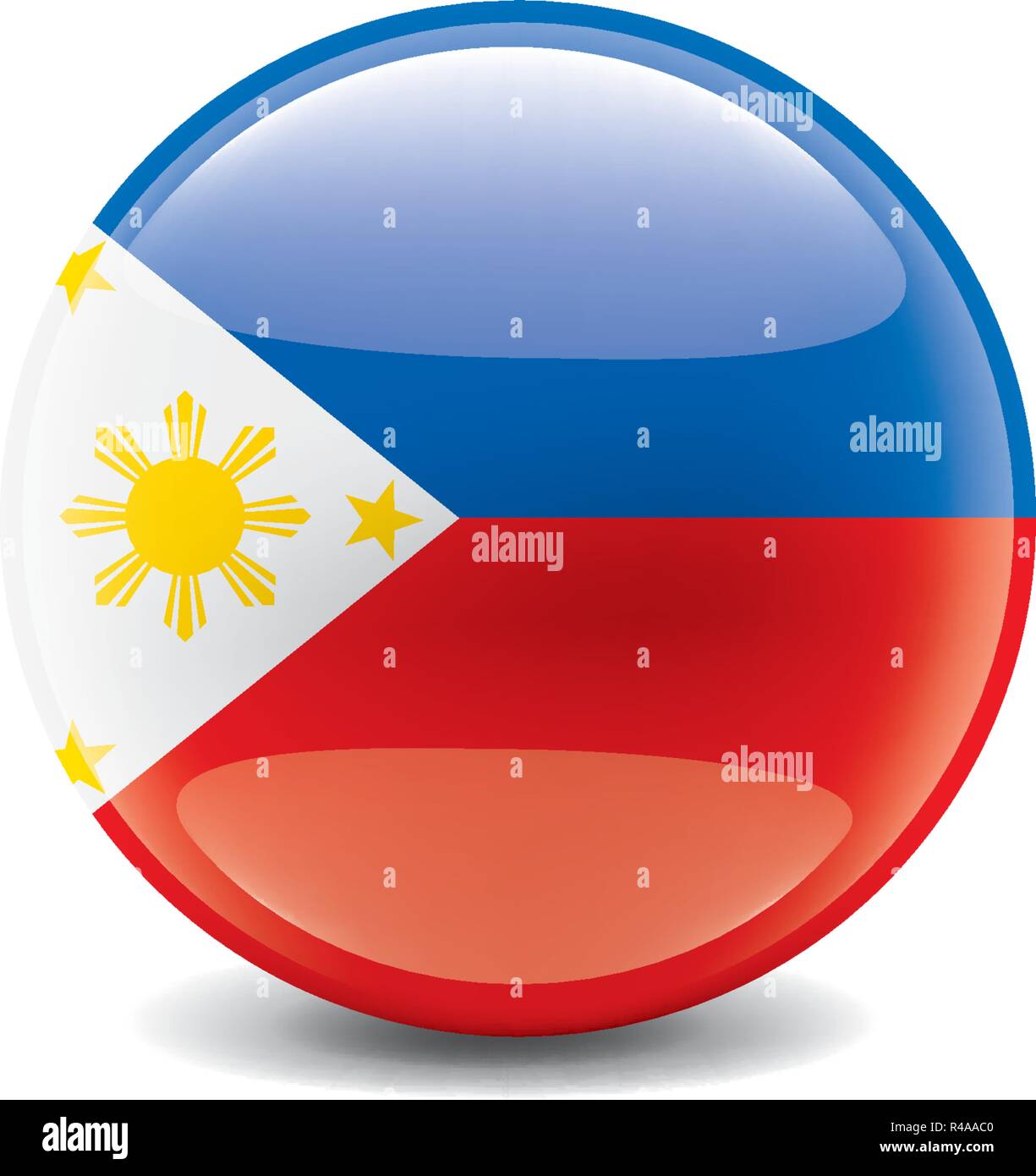 Philippines national flag, vector illustration on a white background ...